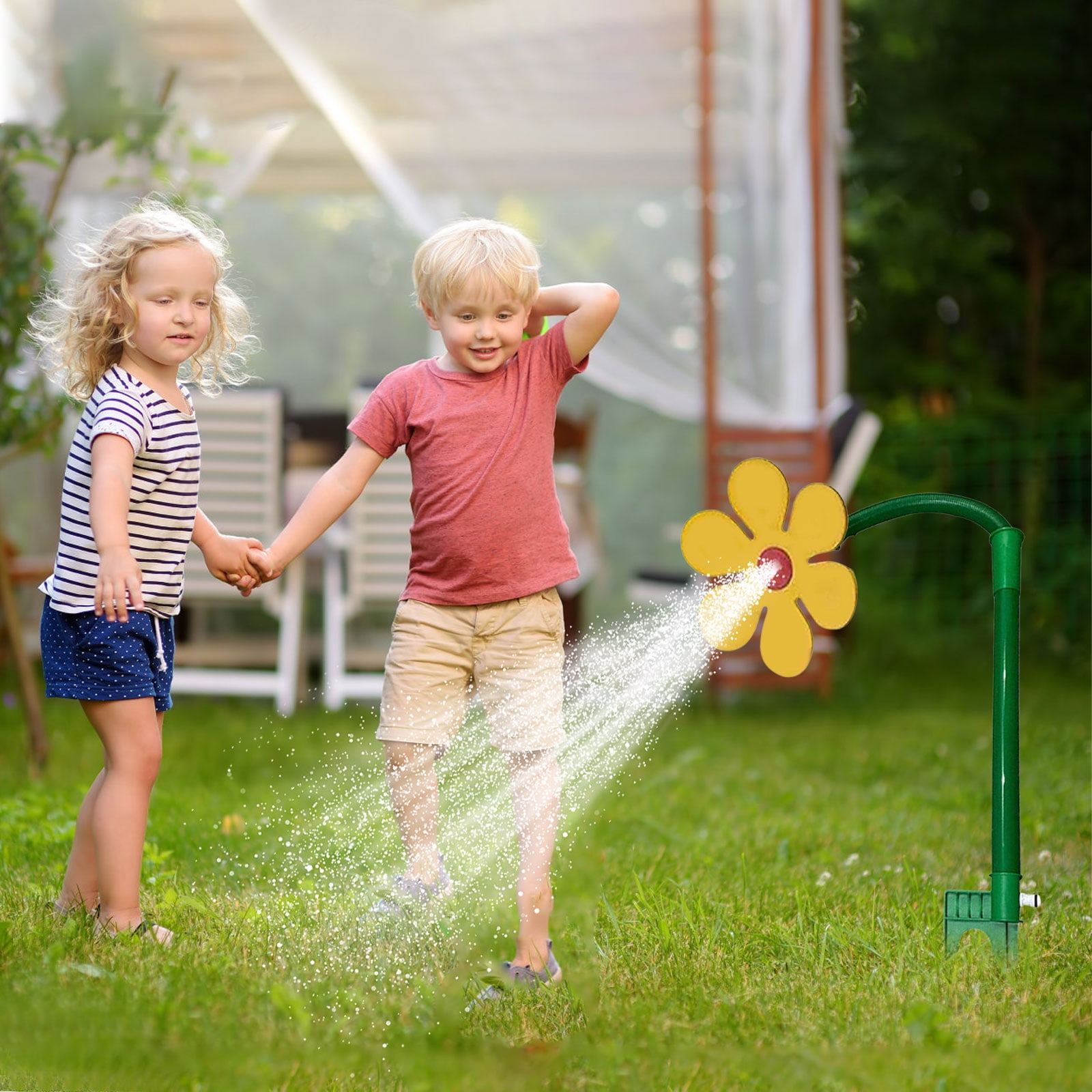 Fun Dancing Crazy DaisySprinkler Shaped Garden Sprinkler 360° Rotating ...