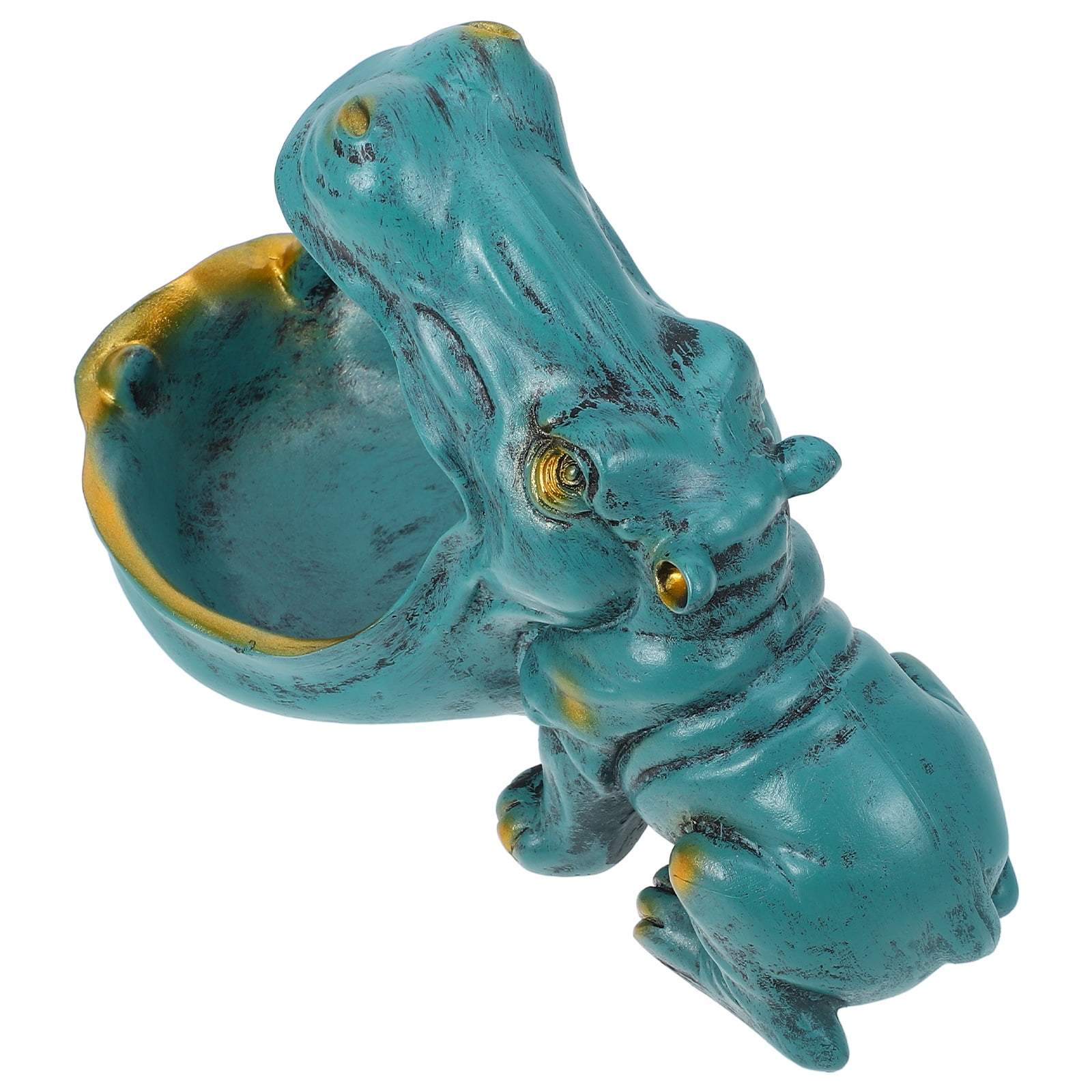 Fun Decor Animal Candy Dish Bowl for Keys Tray Hippo Sky-blue - Walmart.com