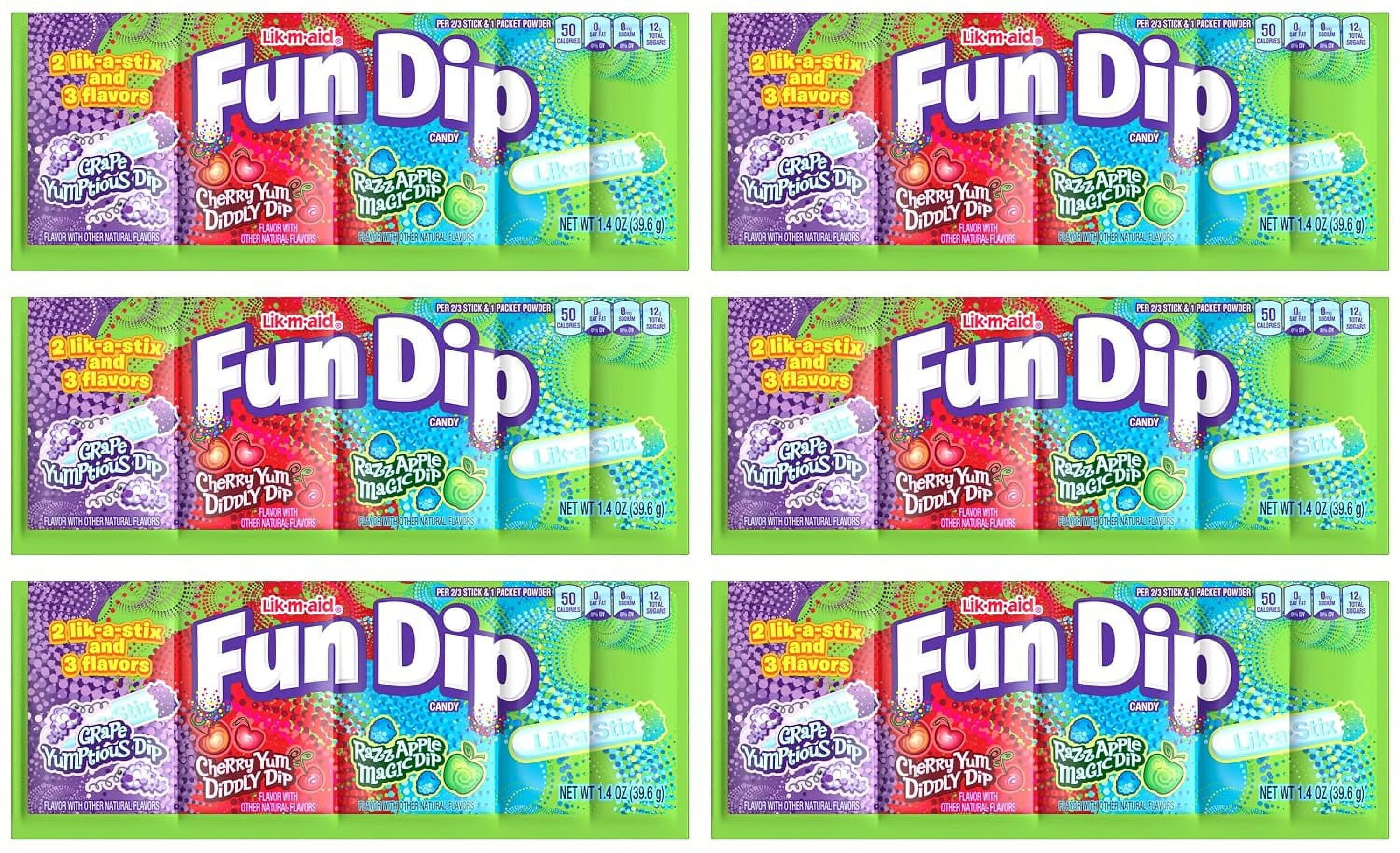 Fun Dip 3 Flavor Pack | Fun Dip Razzapple Magic Dip, Cherry Diddly Dip ...
