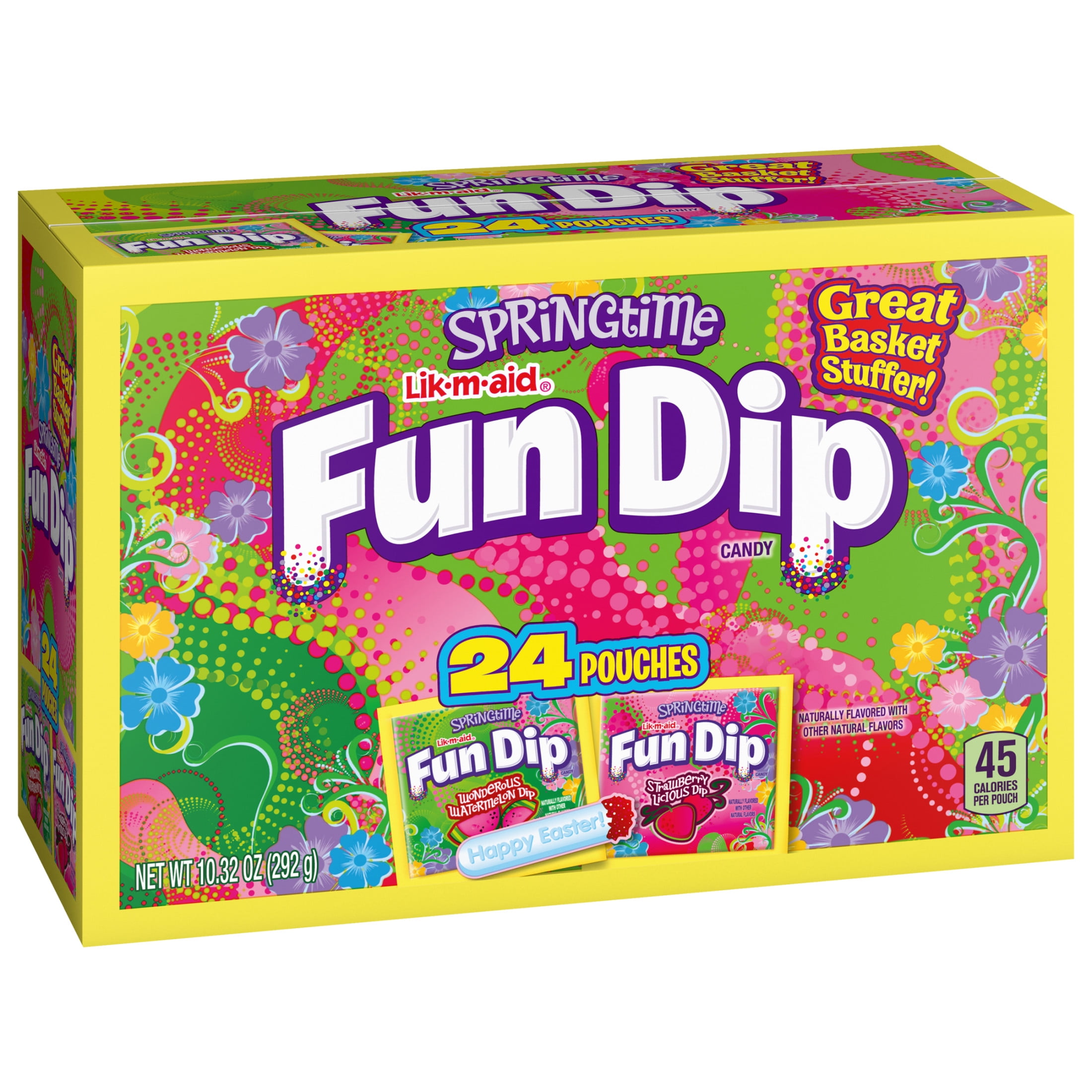 Fun Dip Sweet Easter Basket Candy for Kids, 24 Count, 10.32 oz Box ...
