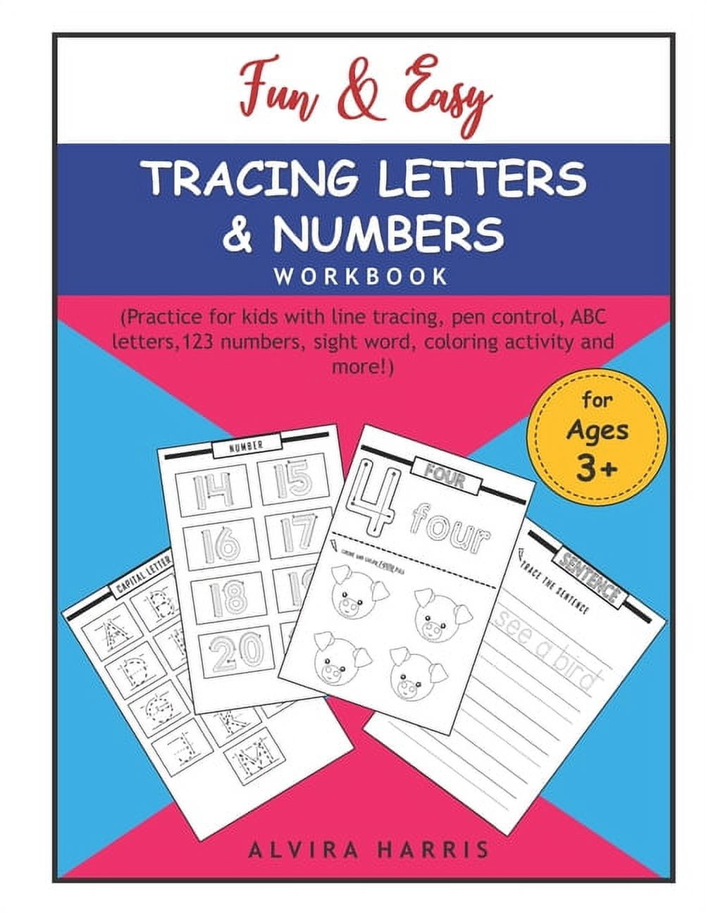 Fun & Easy Tracing Letters & Numbers Workbook: (Practice for kids with ...
