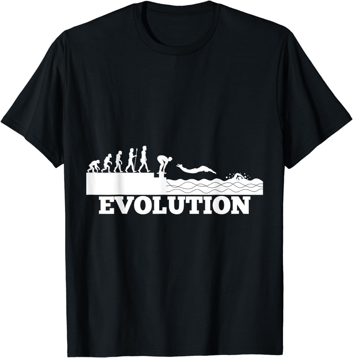 Fun Evolution Swimming Pool Swim Sport Lover Gift T-Shirt - Walmart.com