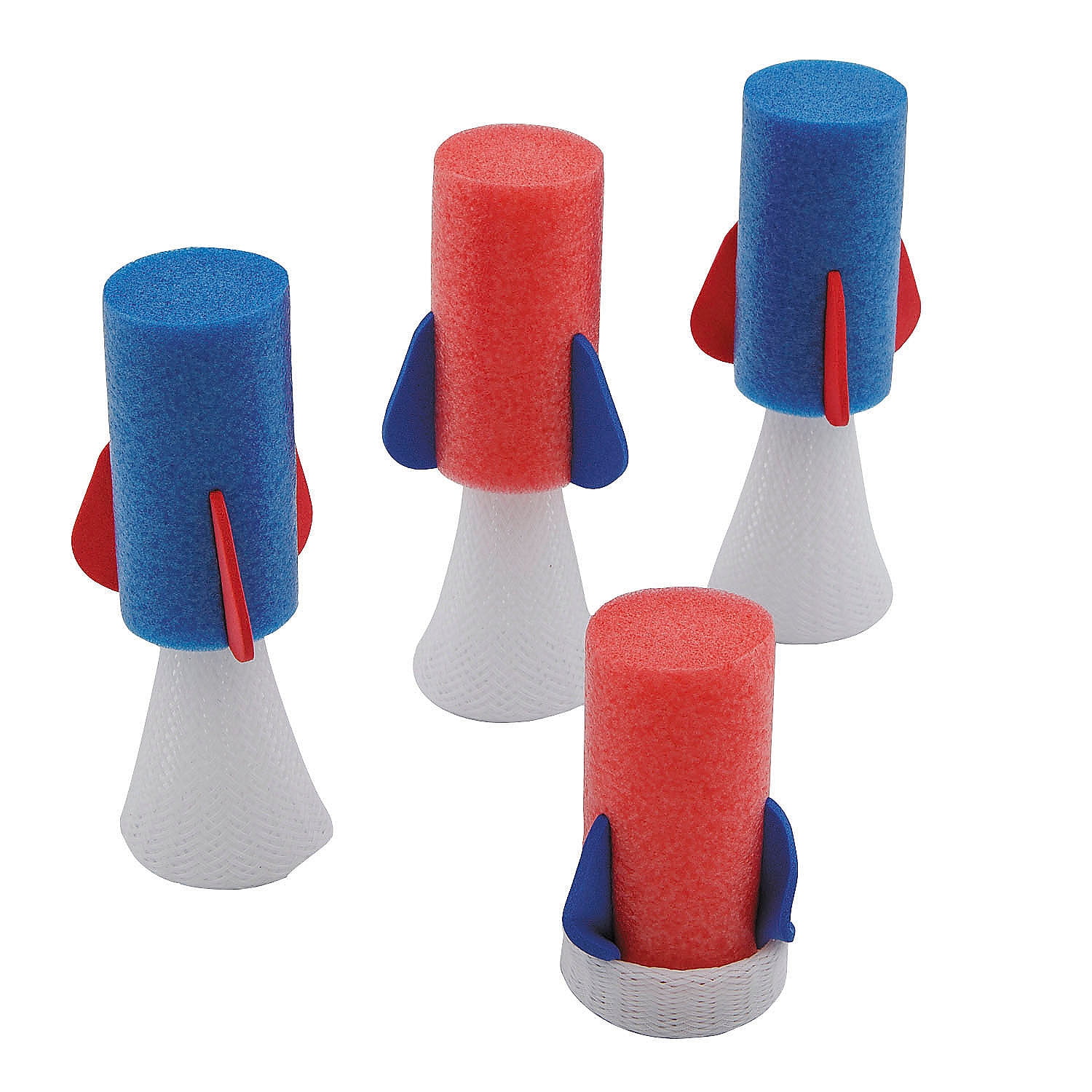 Fun Express 1 1/2" x 4 1/2" Patriotic Red, White & Blue Rocket Hopper ...