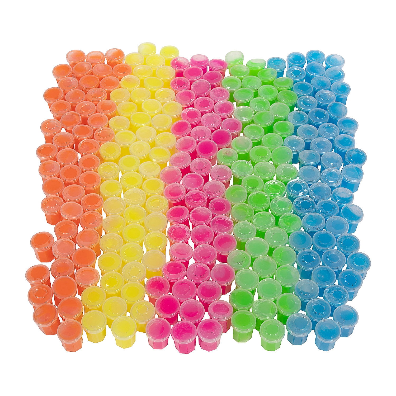Fun Express 1 1/4" Mega Bulk 240 Pieces Mini Colorful Slime Container ...