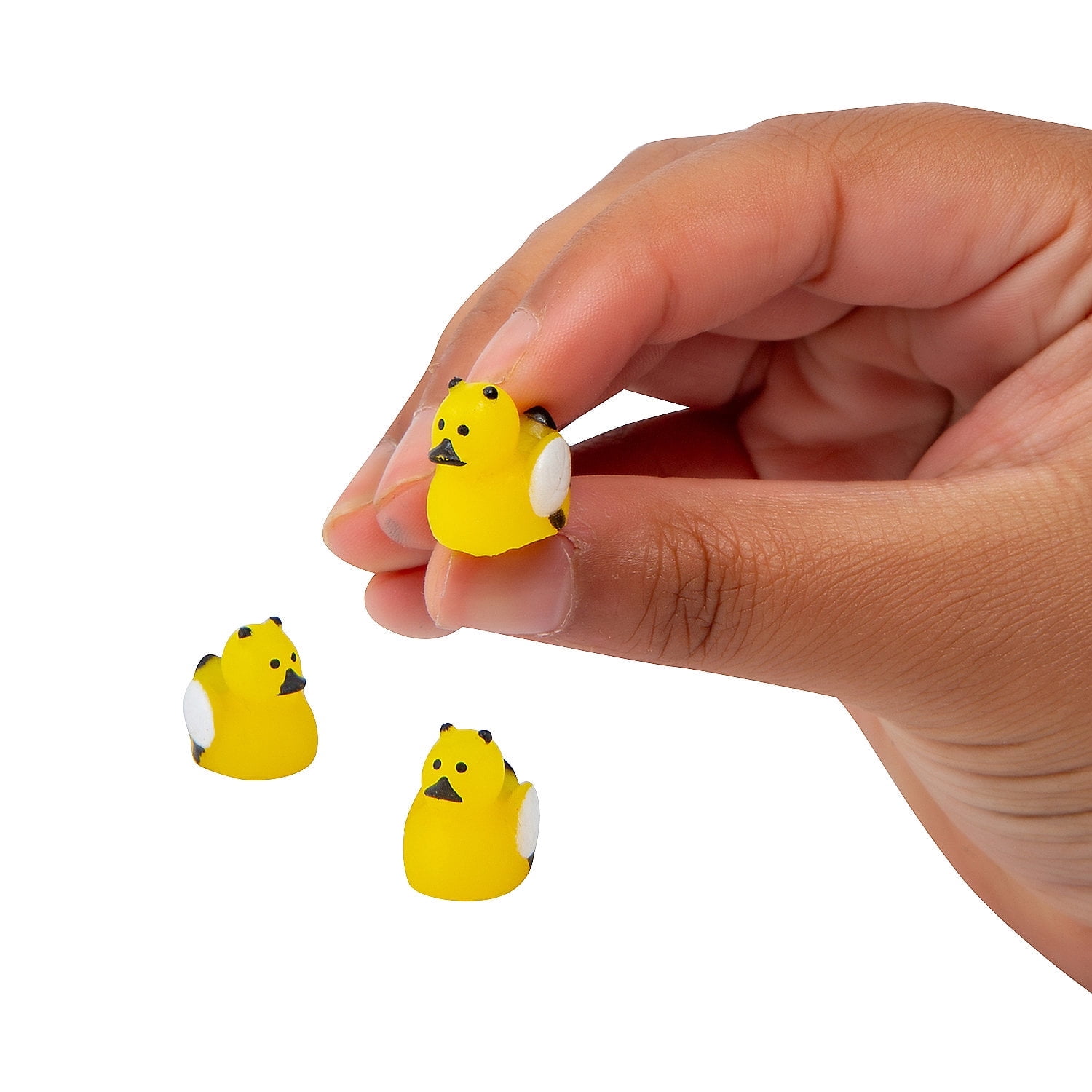 Fun Express 1/2" Micro Yellow & Black Bee Rubber Ducks - 24 Pieces ...