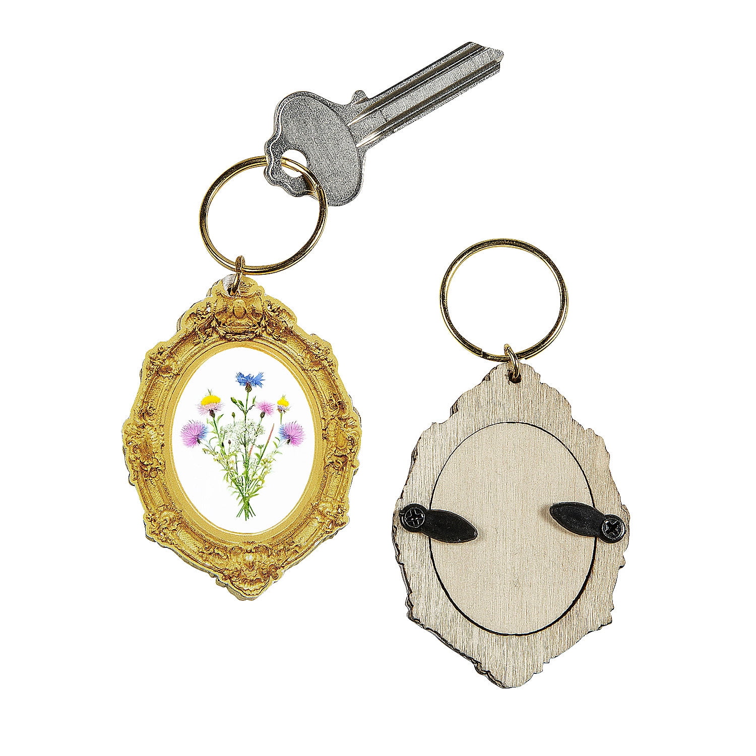 Fun Express 1 3/4" x 2 1/2" Antique Picture Frame Photo Wood Keychains ...