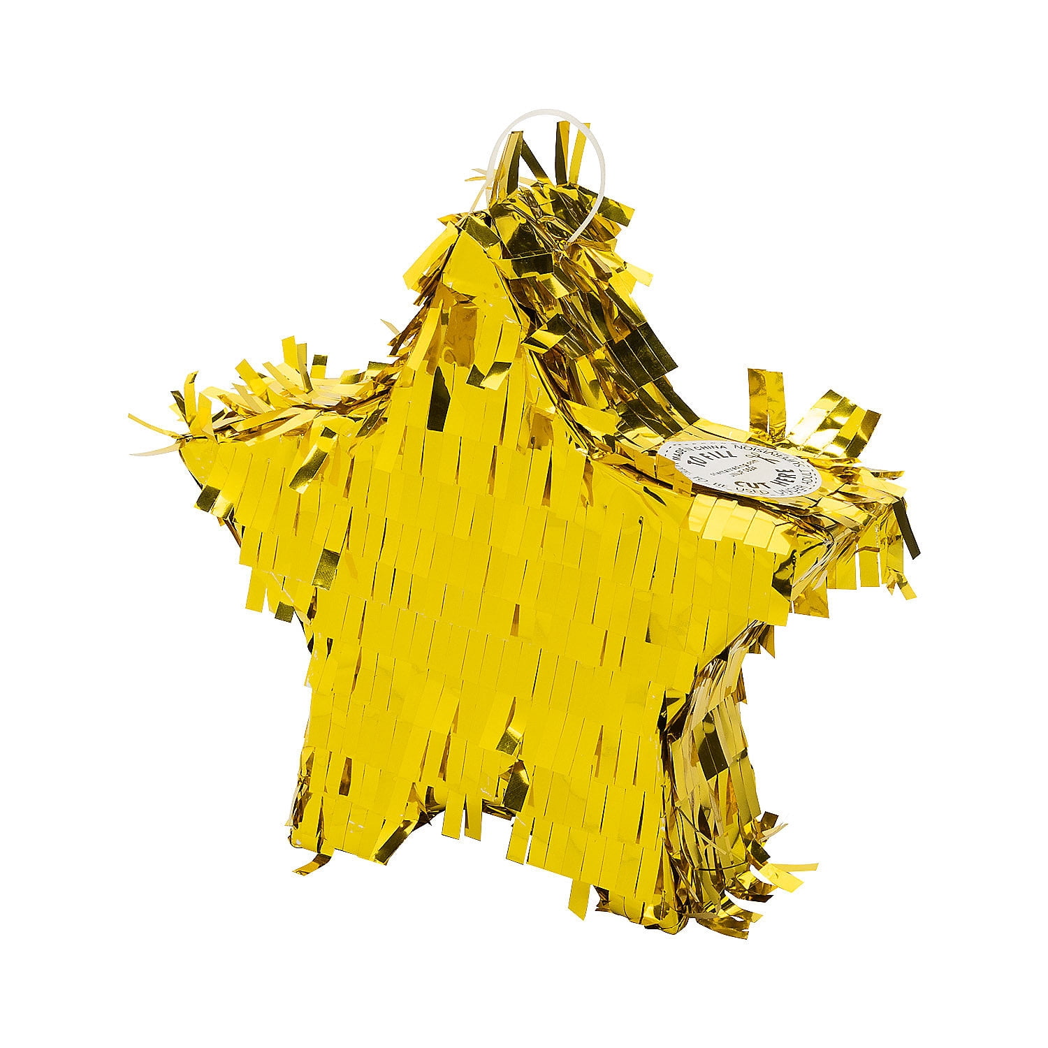 Fun Express 1 3/4" x 7" Mini Goldtone Foil Star Piñata Decorations - 3 ...