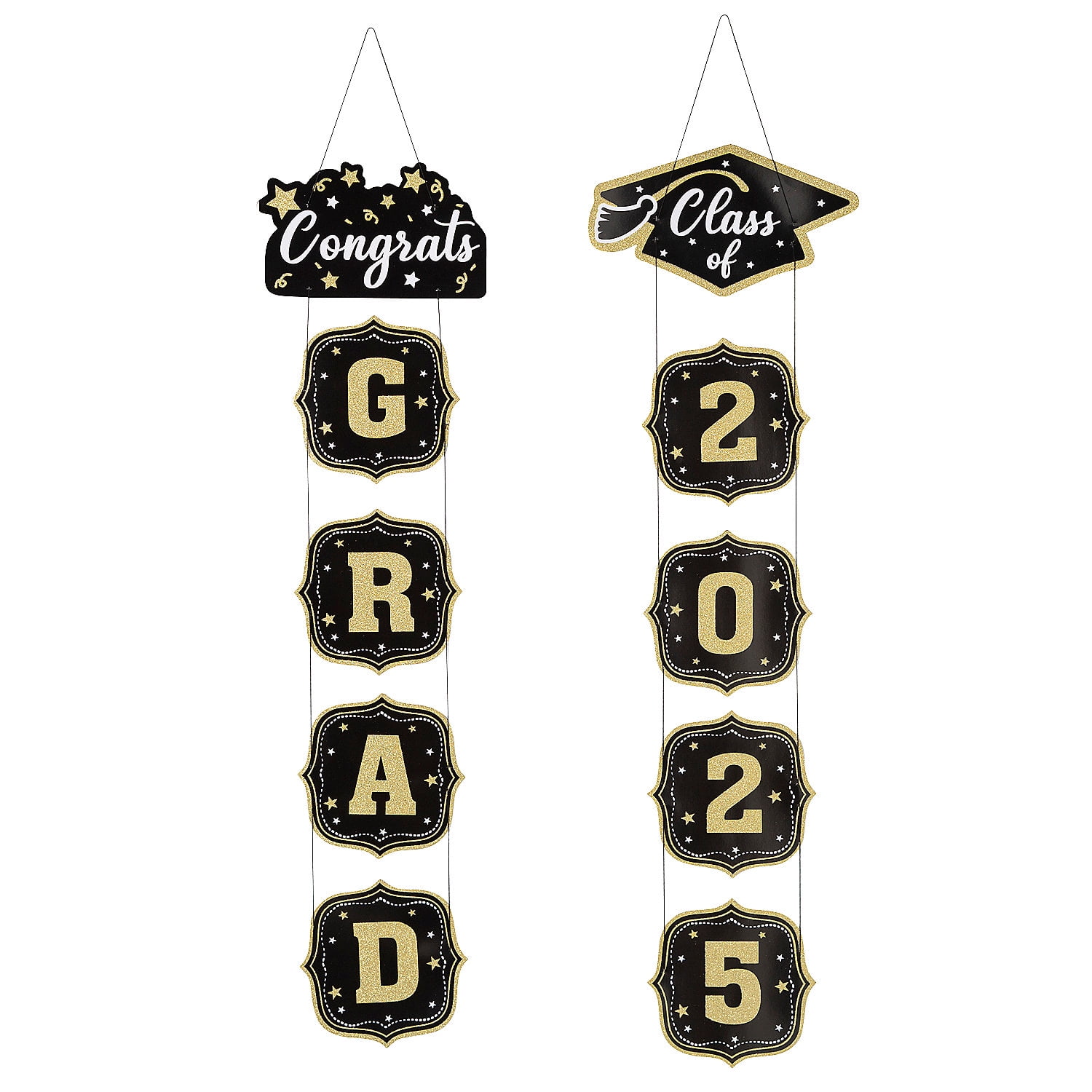 Fun Express 10 1/4" x 6 ft. 10" Congrats Grad Class of 2025 Cardstock ...