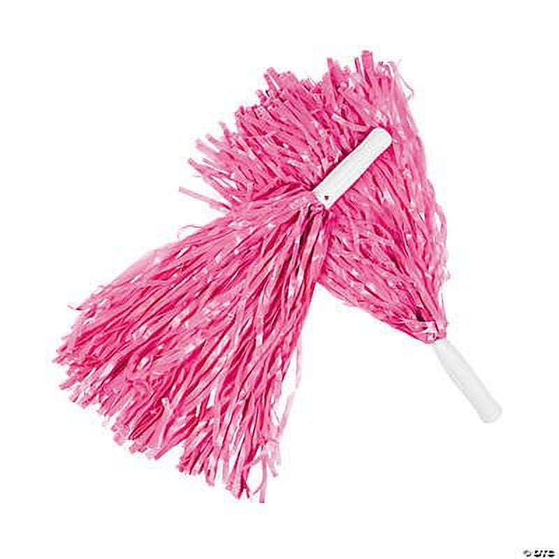 Fun Express 10" Pink Cheerleading Pom-Poms - Youth 12Count - Walmart.com