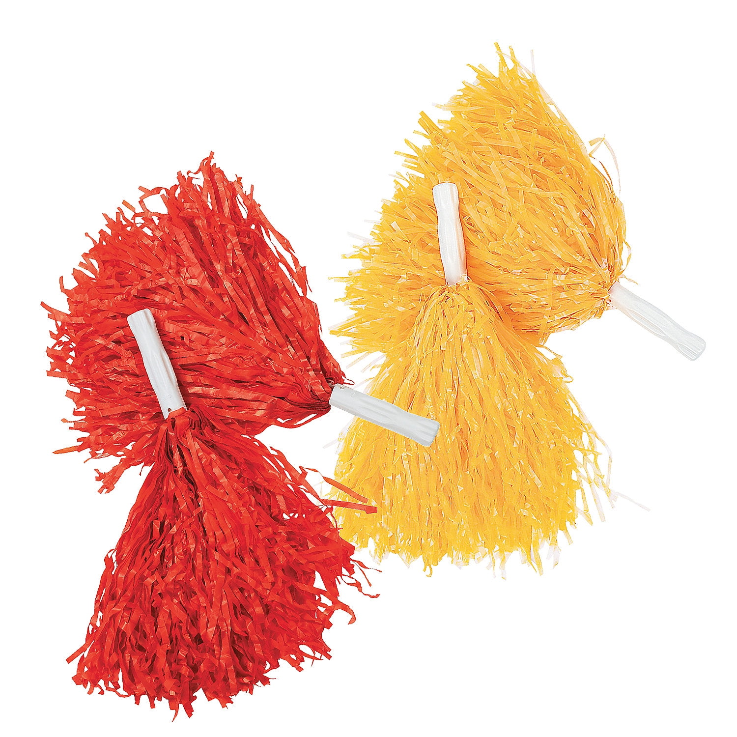 Fun Express 10" Red & Gold Team Spirit Cheer Plastic Pom-Poms - 24 ...