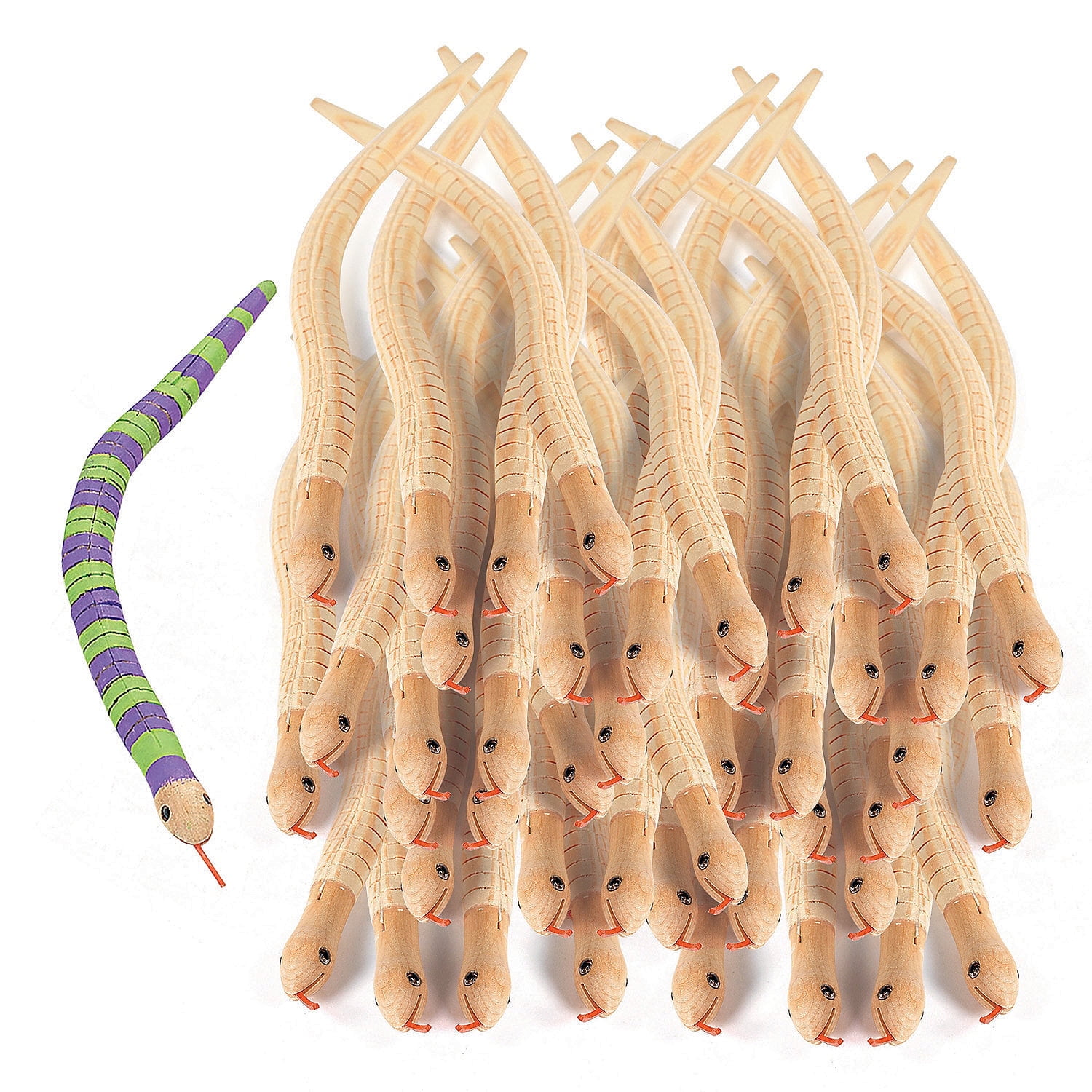 Fun Express 11 3/4" Bulk 48 Pieces DIY Unfinished Wood Classic ...