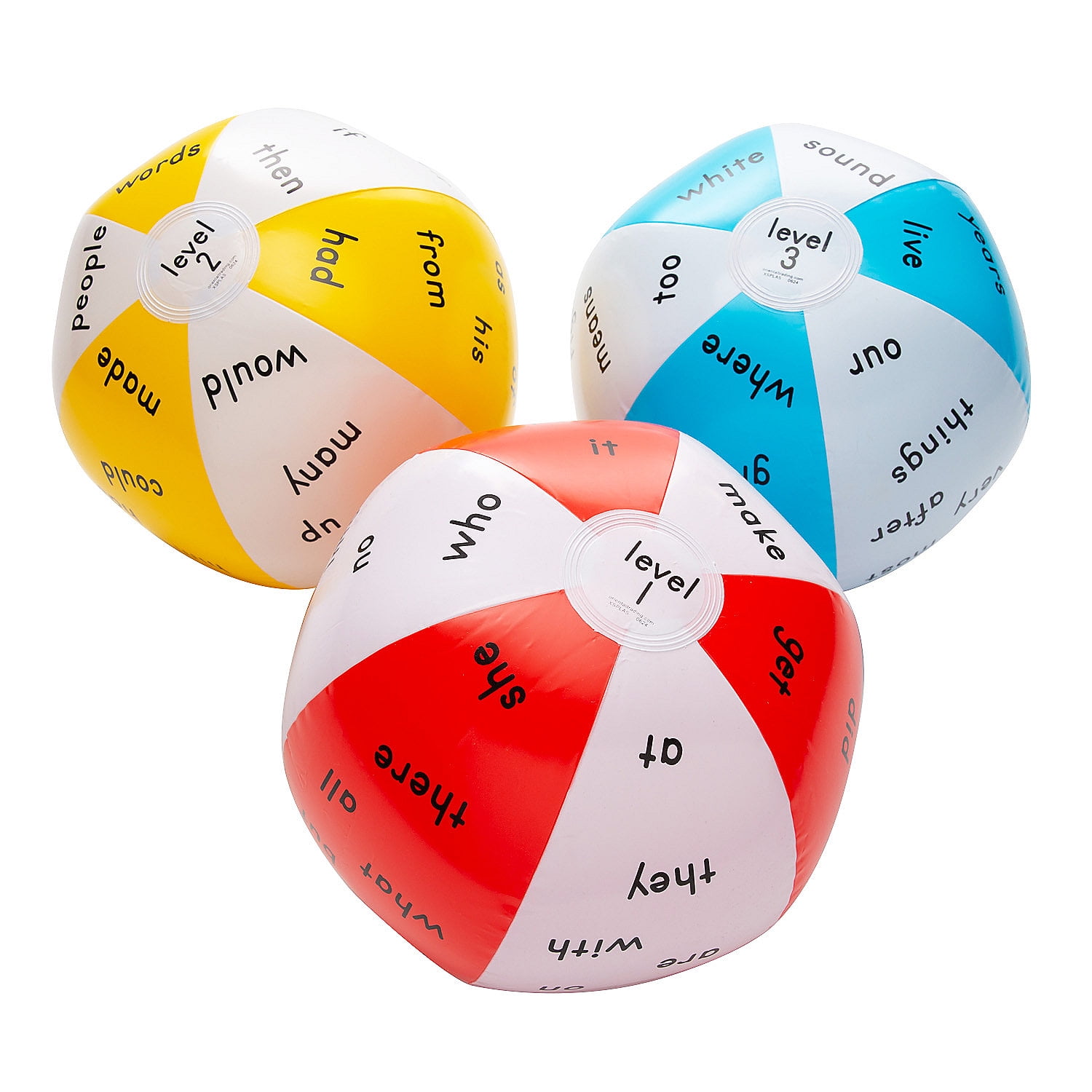 Fun Express 11" Inflatable Sight Words Multicolor Medium Vinyl Beach ...