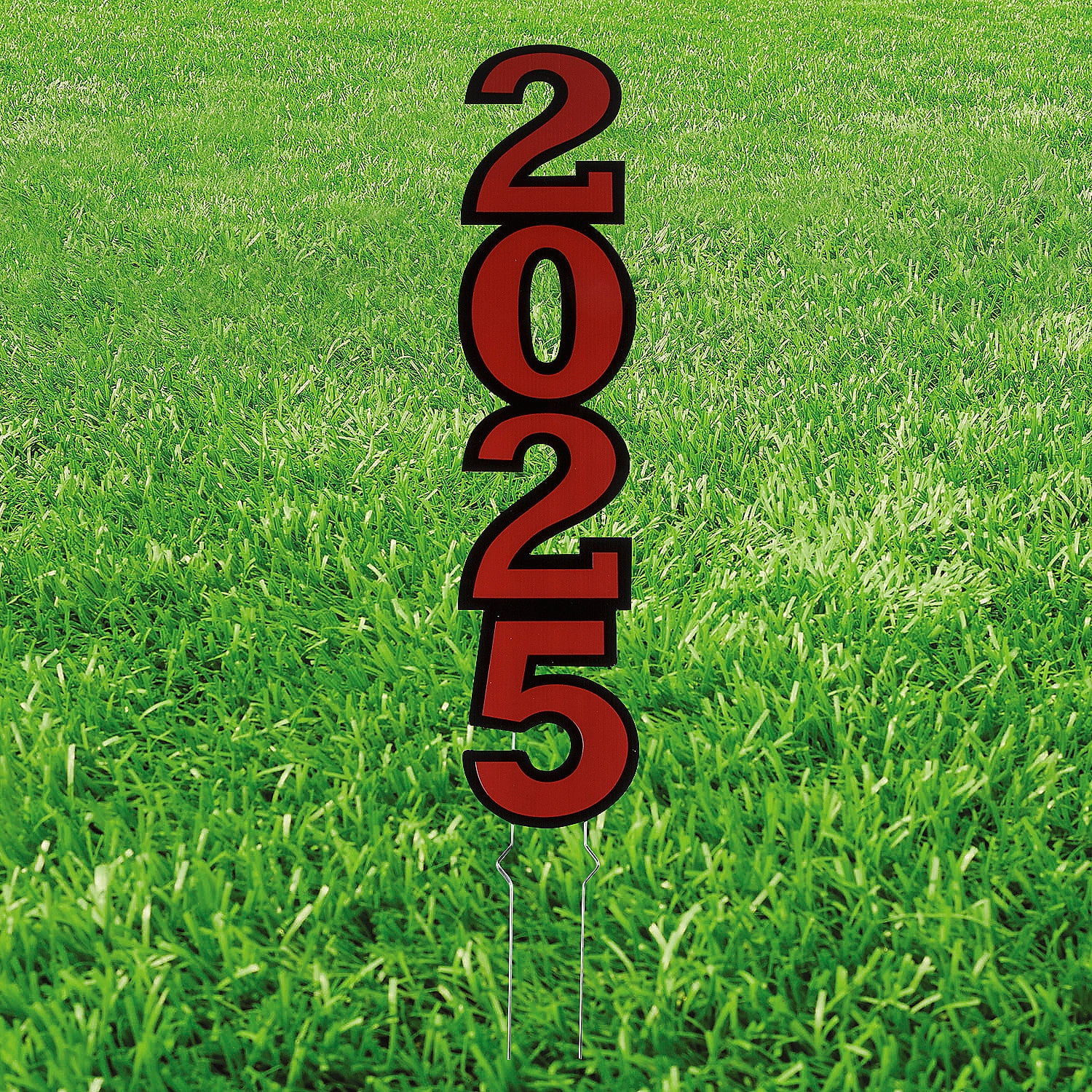 Fun Express 11" x 30" Red Class of 2025 Vertical Corrugated Plastic ...