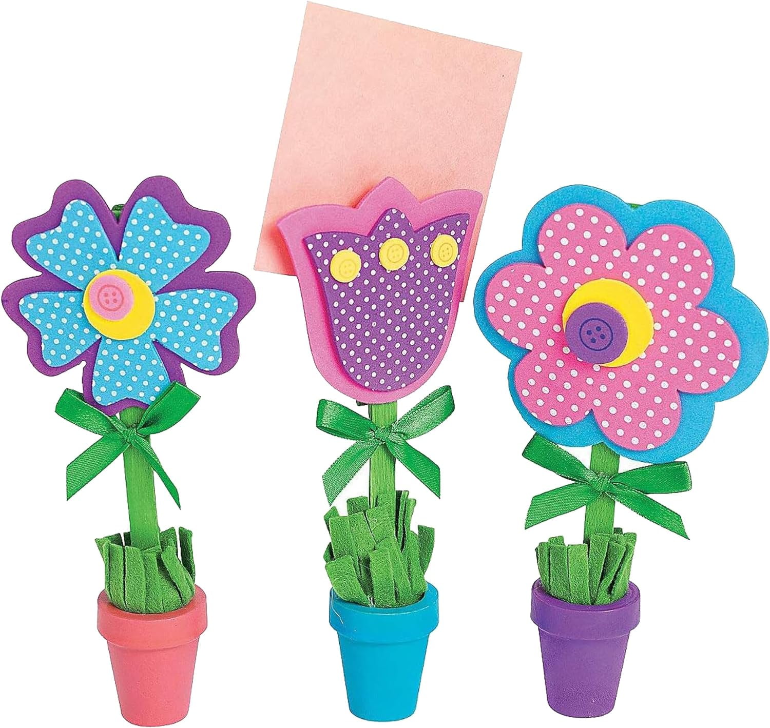 Fun Express DIY Flower Recipe Holder Craft Kit - 12 Pieces, 3D Tabletop ...