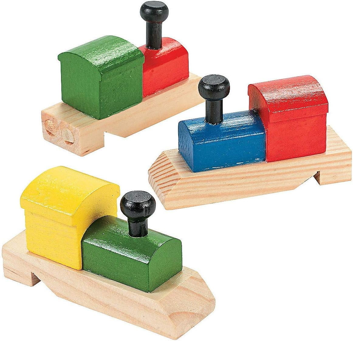 Fun Express 12 Pieces Wooden Train Whistles for Kids, Shaped as ...