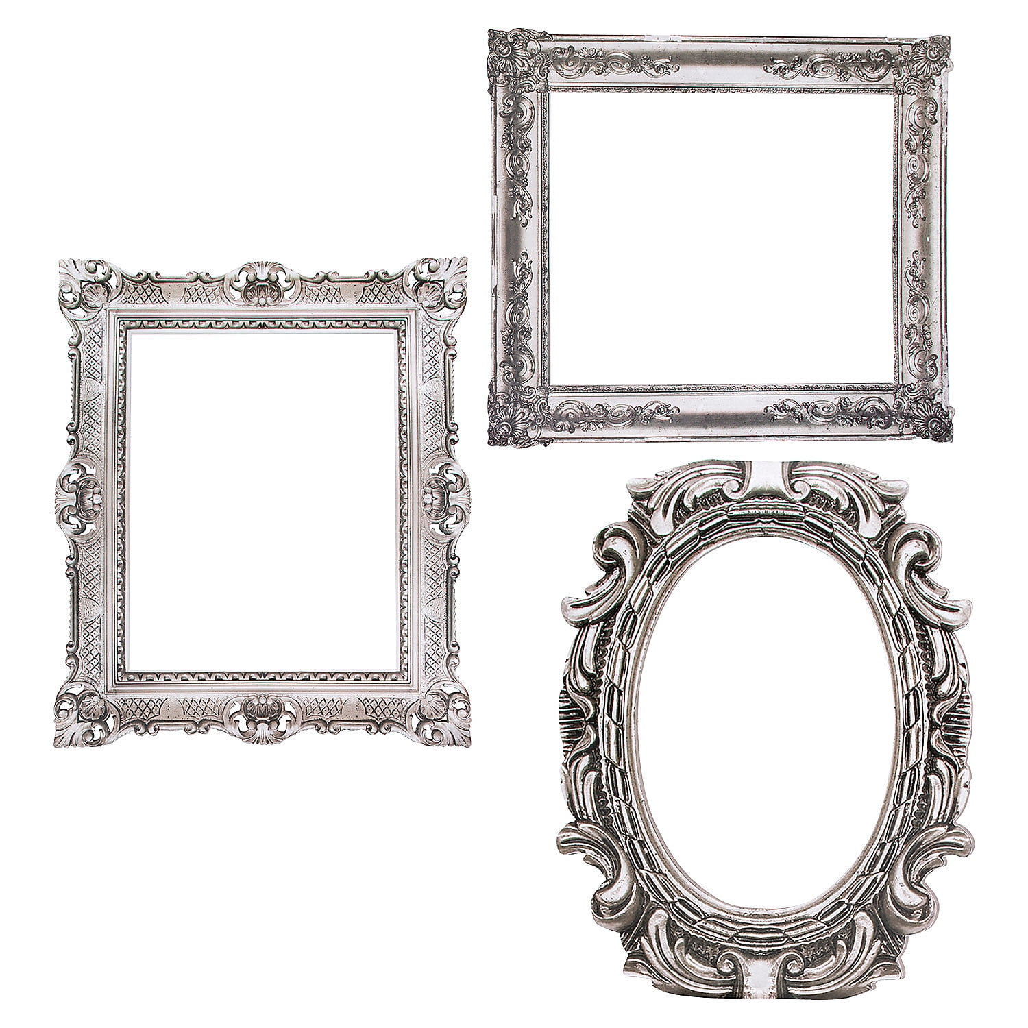 Fun Express 16" - 21" Silver Antique Picture Frame Cardstock Cutouts ...