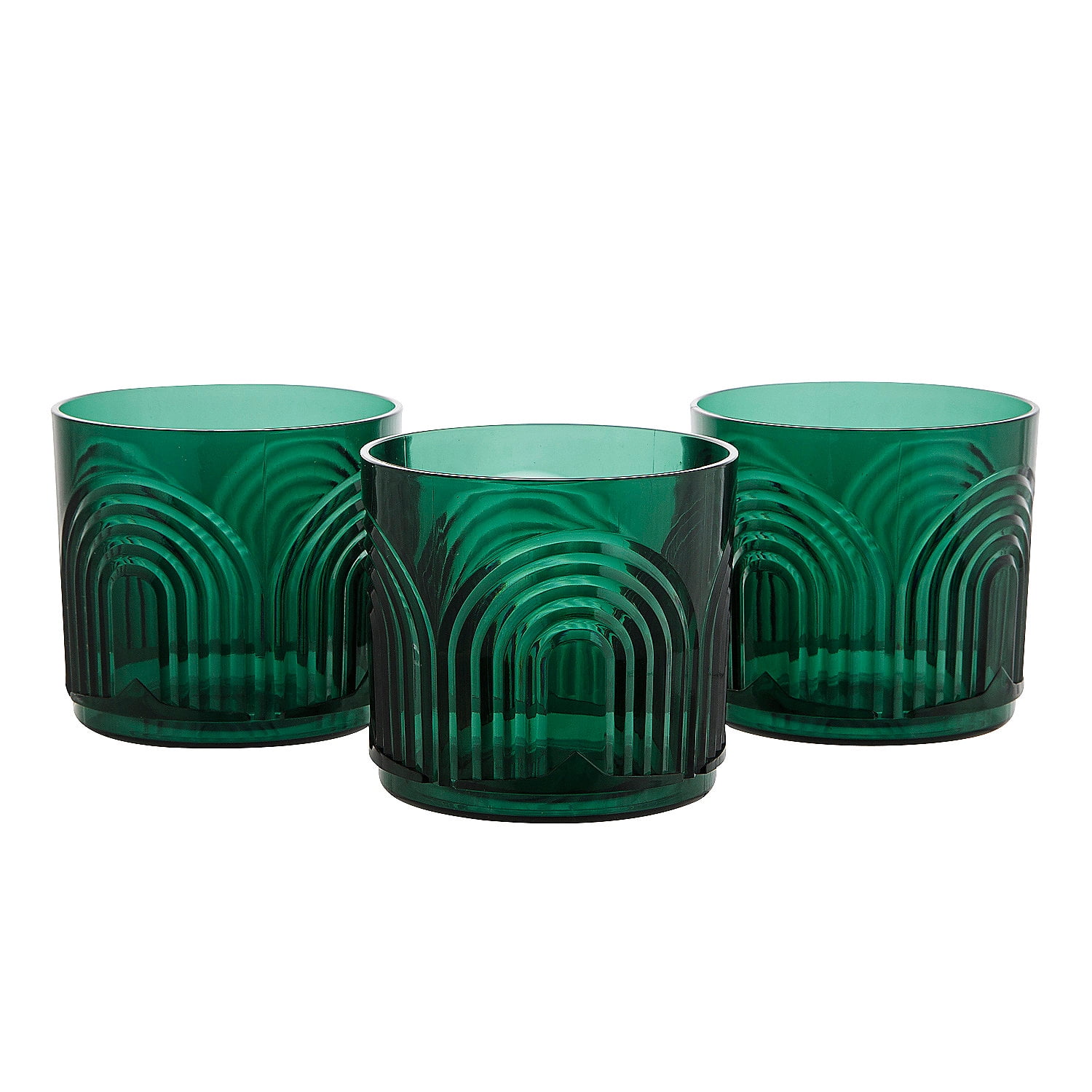 Fun Express 16 oz. Modern Rainbow Green Reusable Plastic Cups – 12 ...