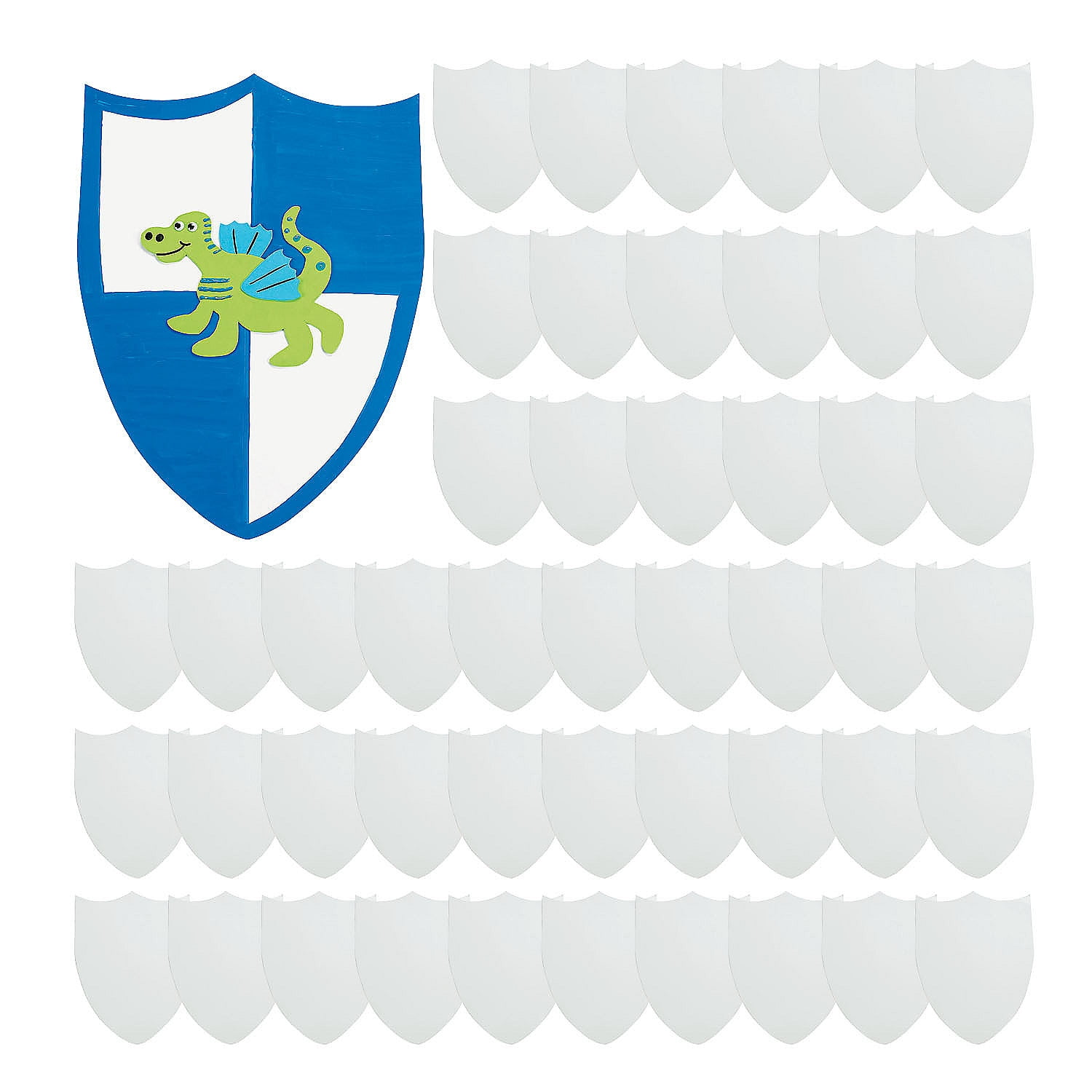 16" x 21 3/4" Bulk 48 Pieces DIY Medieval Knight White Cardboard ...