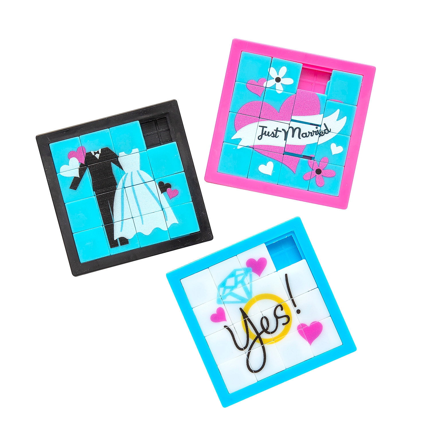 Fun Express 2 1/2" Mini Iconic Wedding Imagery Sliding Puzzles - 12 Pcs ...