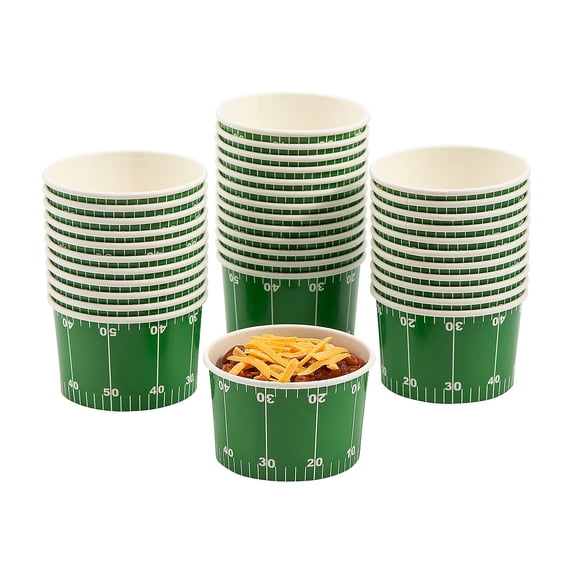 Fun Express 2 1/2" x 4" Bulk 48 Pieces Football Disposable Paper Snack ...