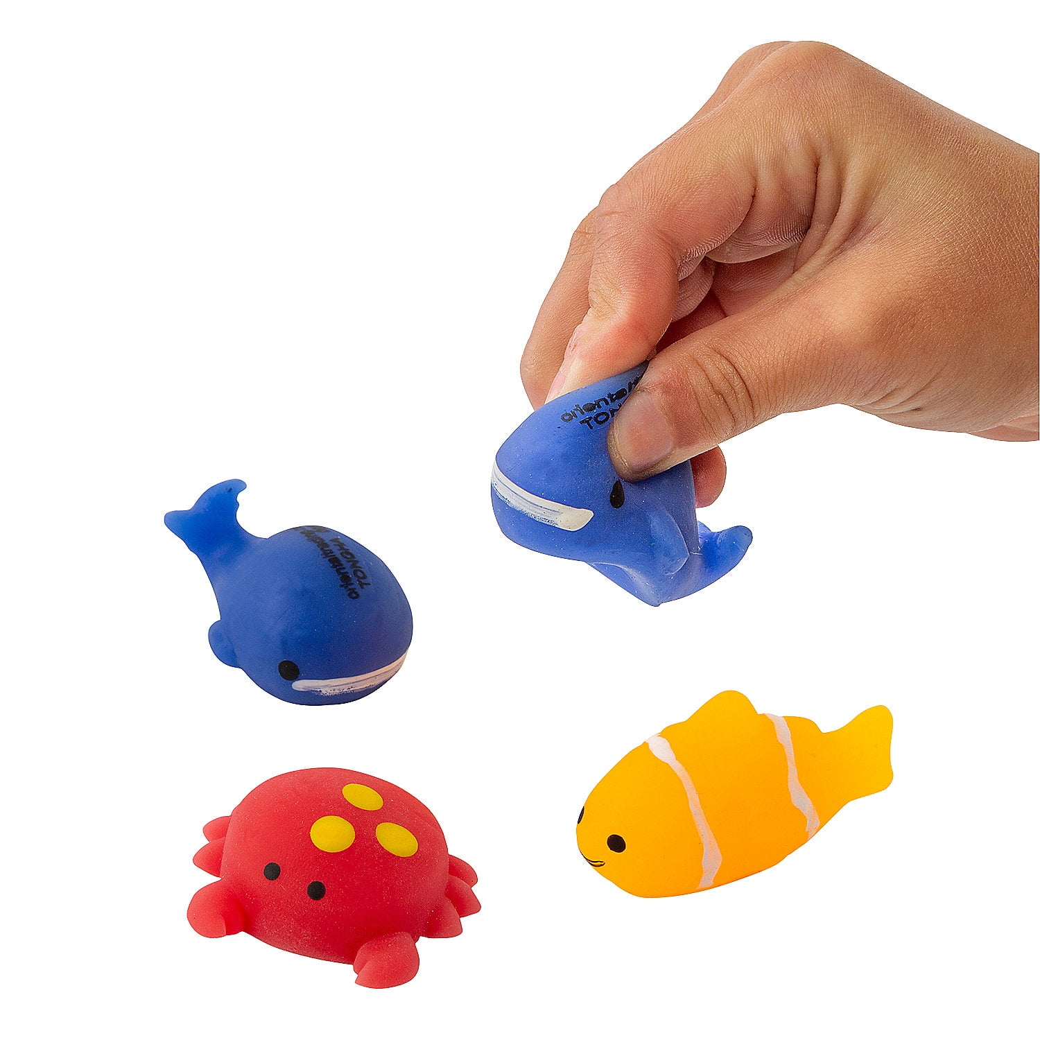 Fun Express 2" Mini Sea Life Whale, Crab & Fish Mochi Squishies - 12 ...