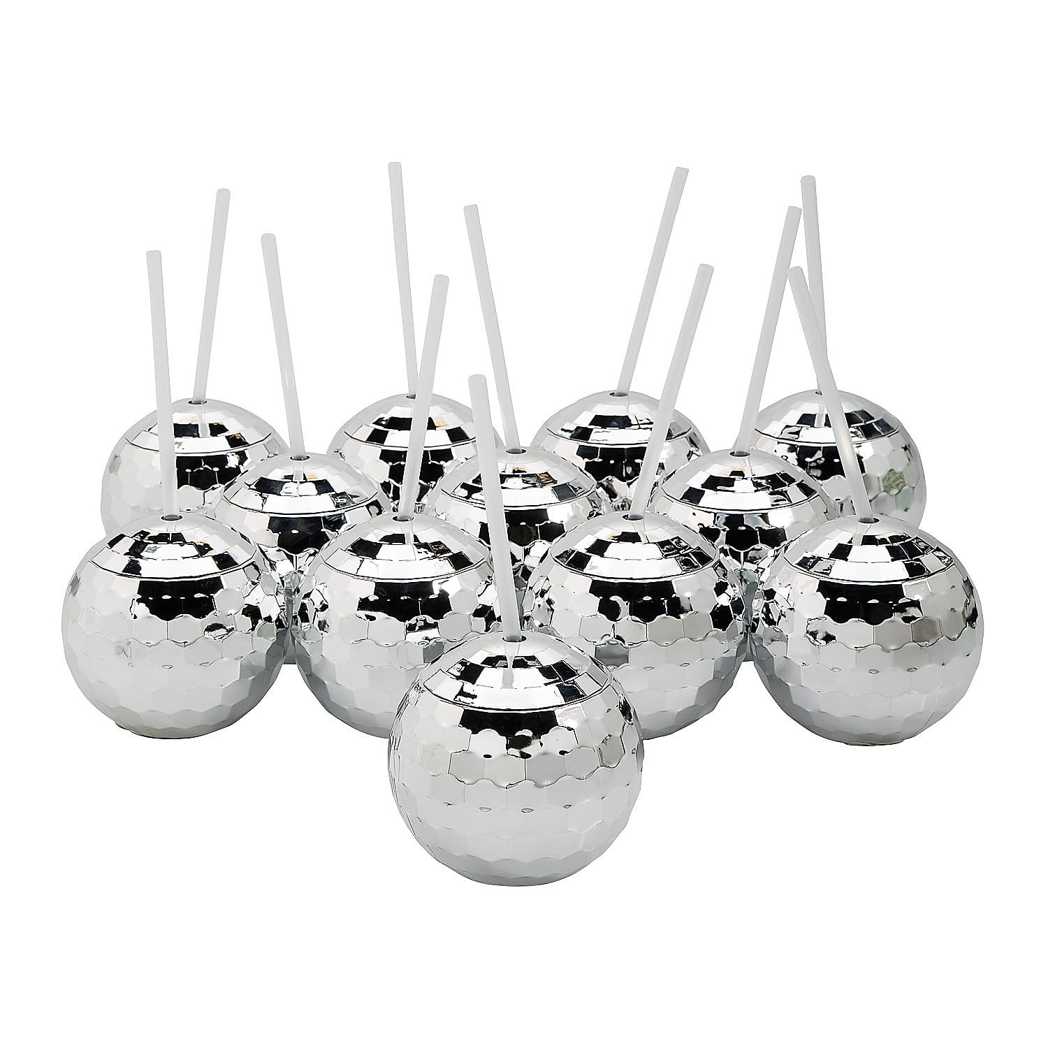 Fun Express 20 oz. Bulk 18 Count Disco Ball-Shaped Reusable Plastic ...