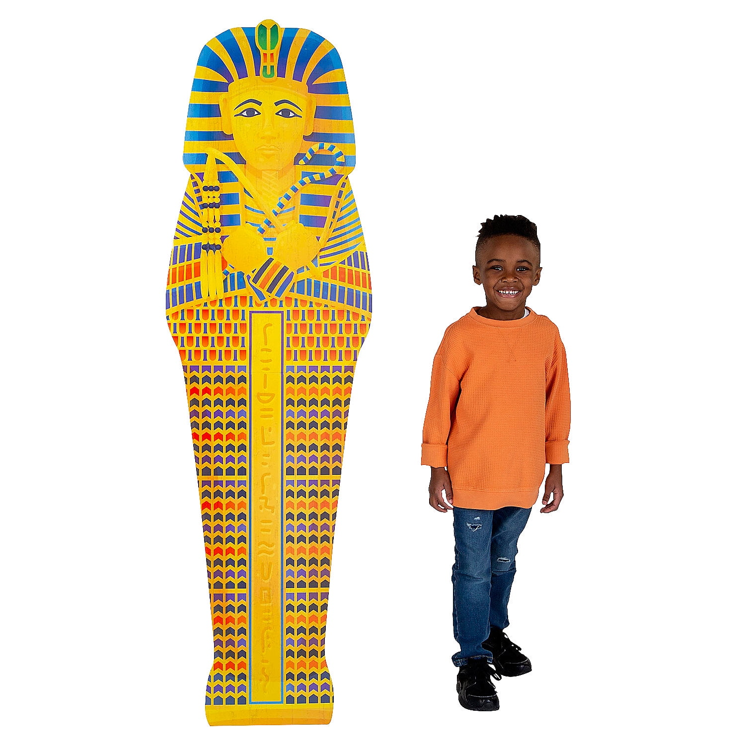 Fun Express 21 1/4" x 6 ft. Egyptian Pharaoh Sarcophagus Life-Size ...