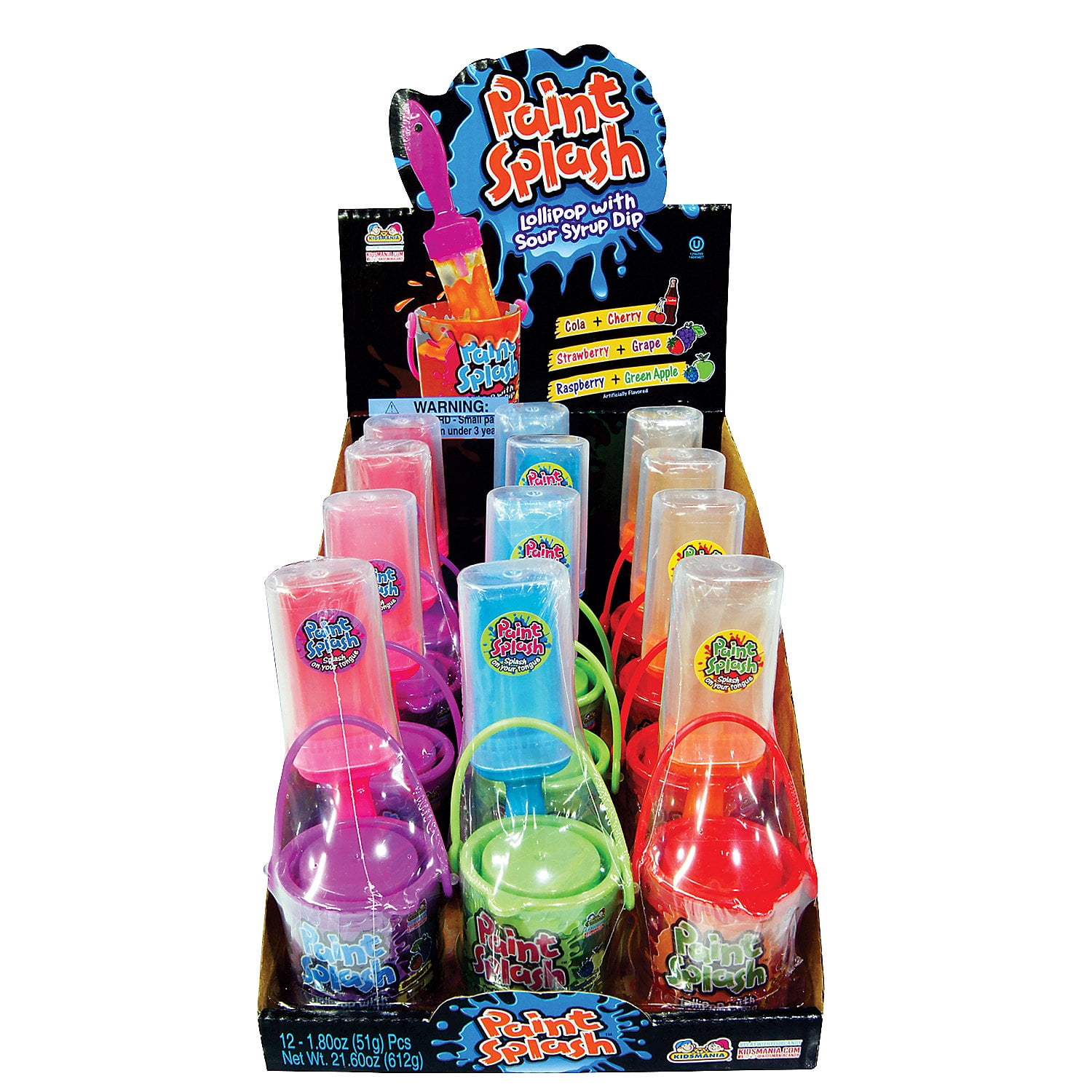 Fun Express 21.6 oz. Kidsmania Paint Splash Lollipop & Sour Dip Candy ...