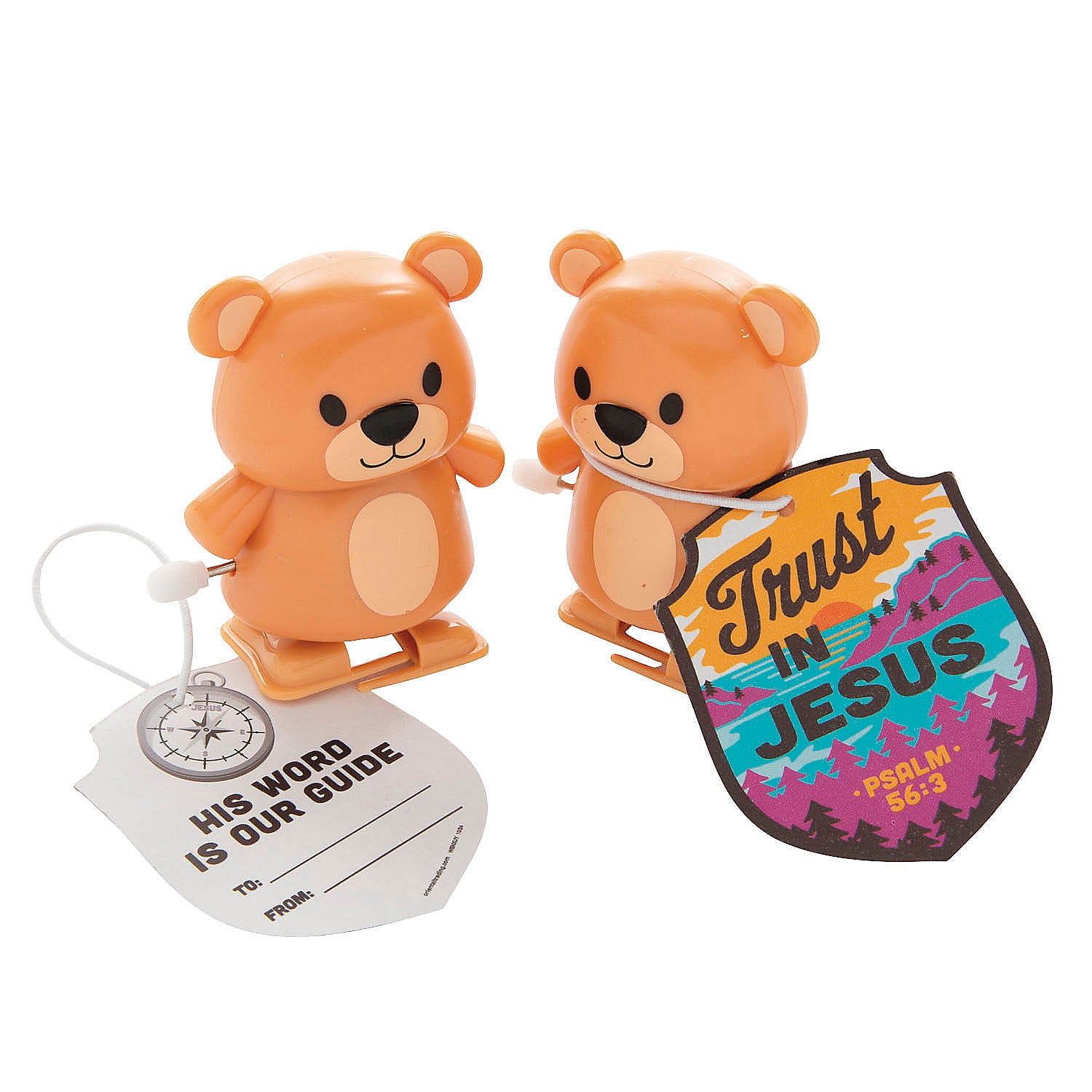 Fun Express 24 Pieces 2" x 2 3/4" Great North VBS Wind-Up Teddy Bears ...