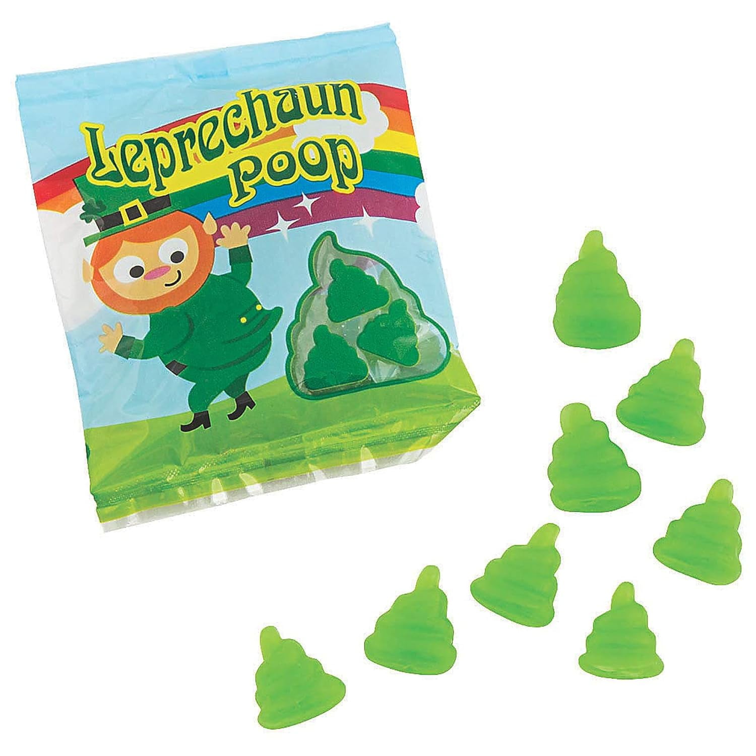 Fun Express Leprechaun Gummy Poop Candy - 24 Packs for Kids Classroom ...