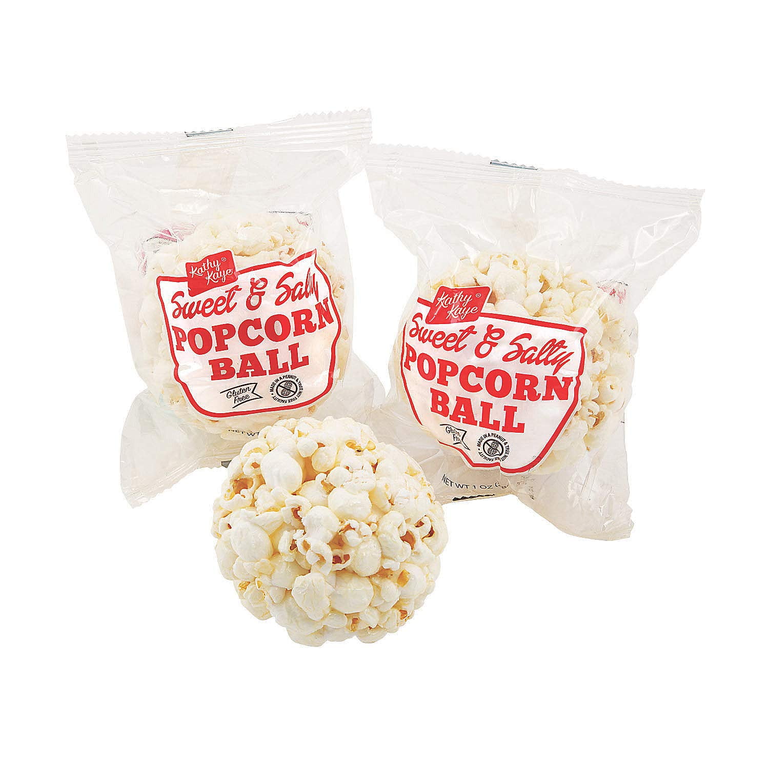 Fun Express Bulk Popcorn Bags, 24 Individually Wrapped Popcorn Balls ...