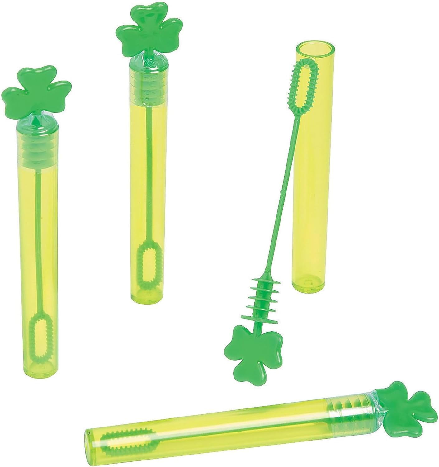 Fun Express 24 Pieces Shamrock Bubble Tubes for St. Patrick's Day, Toys ...