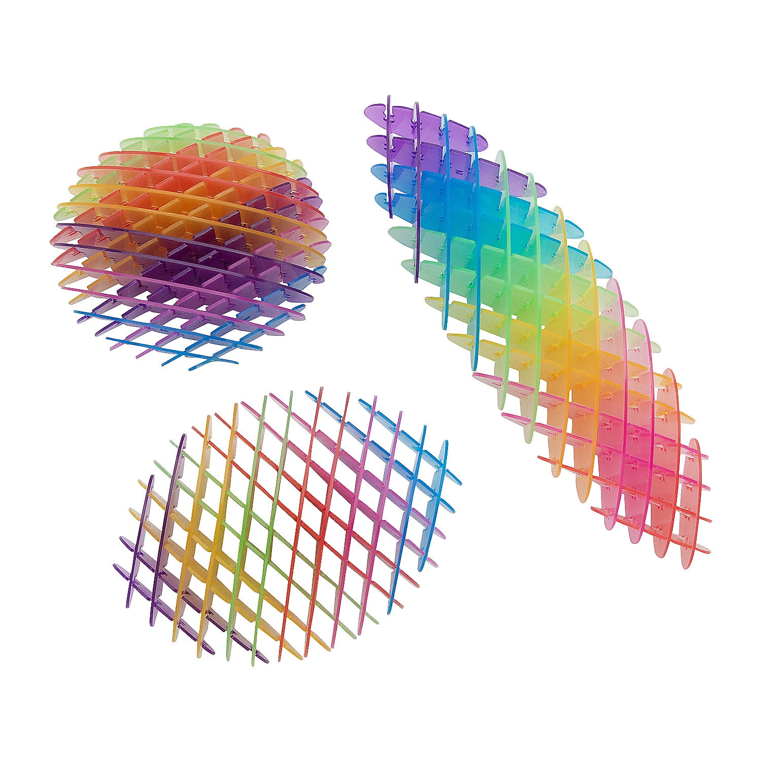 Fun Express 3 1/2" Rainbow Plastic Expanding Fidget Worms - 6 Pieces ...