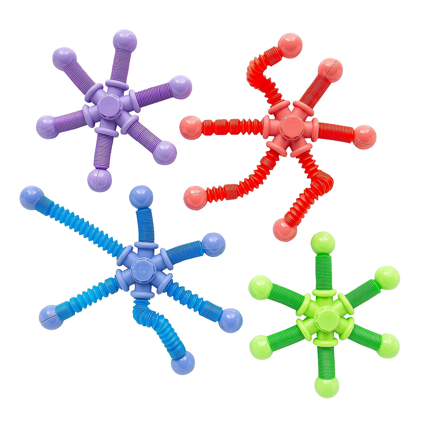 Fun Express 3 3/4" x 4" Colorful Expanding Tubes Plastic Fidget ...