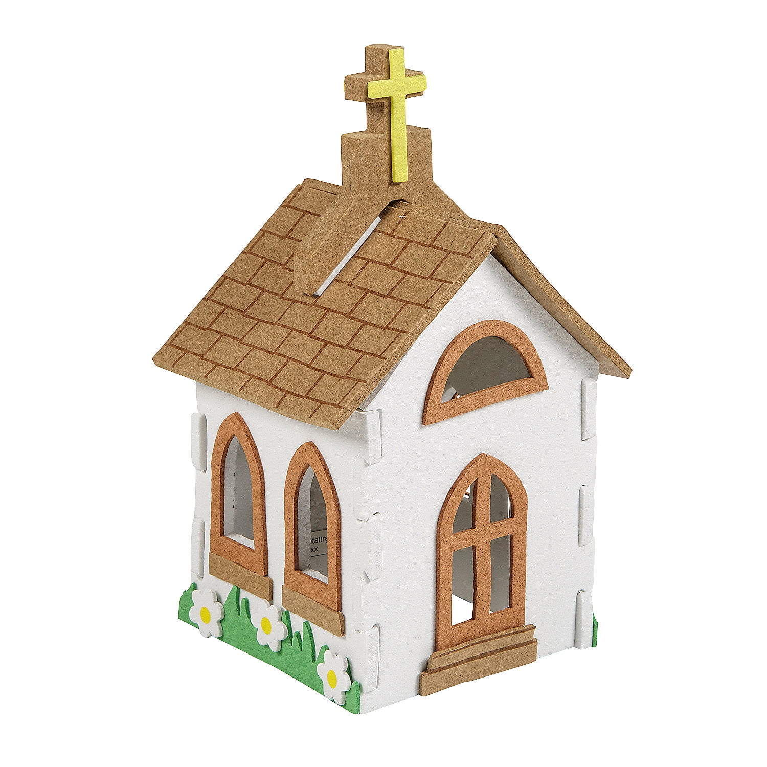 Fun Express 3 3/4" x 7 1/4" 3D Church Building Foam Craft Kit - Makes ...