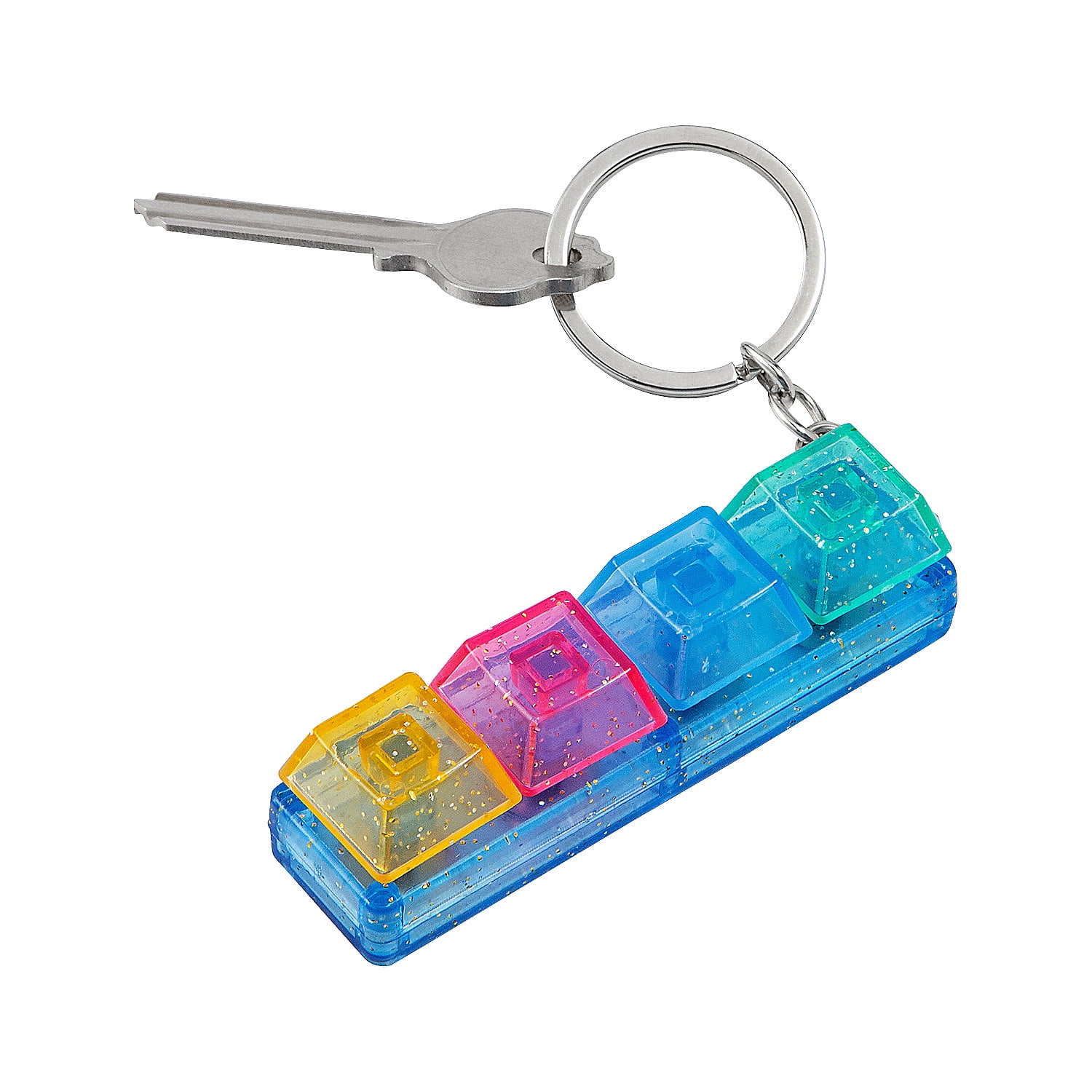 Fun Express 3" 4-Button Keyboard Style Clicking Fidget Keychains - 12 ...