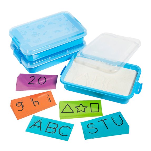 Fun Express 3 Sand Trays with Tracing Cards - 36 Pieces - Walmart.com