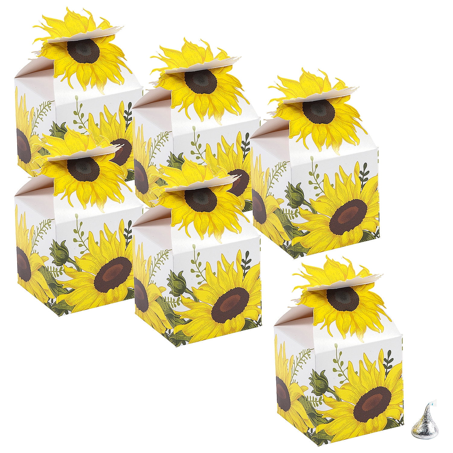 Fun Express 3" x 3" Bulk 48 Piece Yellow Sunflower Blooms Cardstock ...