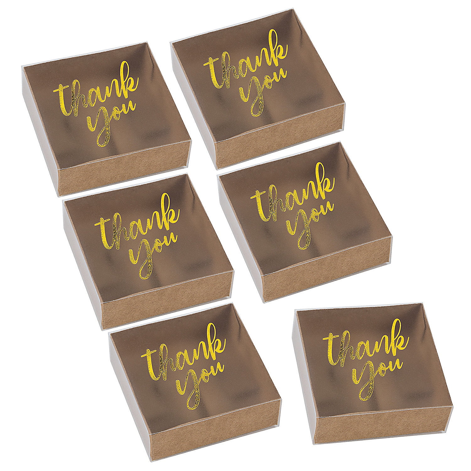 Fun Express 3" x 3" Bulk 48 Pieces Small Gold Foil Frosted Kraft Paper ...