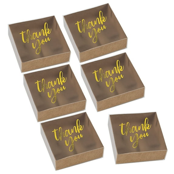 Fun Express 3" x 3" Bulk 48 Pieces Small Gold Foil Frosted Kraft Paper ...