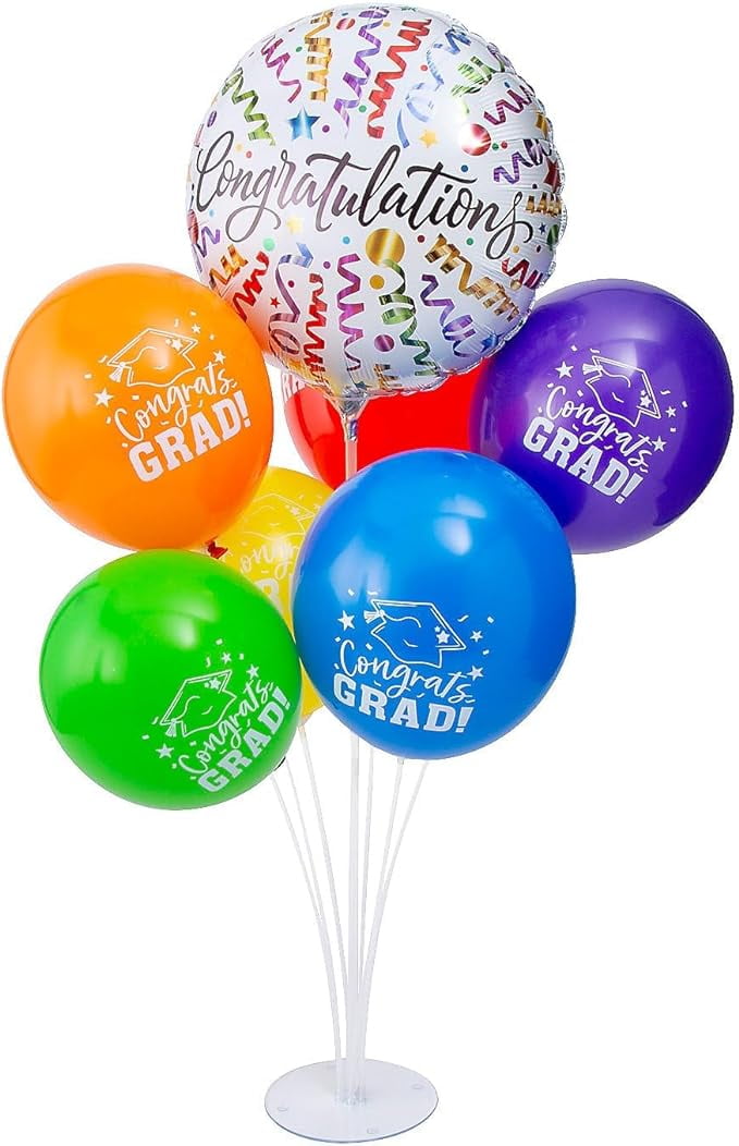 Fun Express 30 Piece Graduation Balloon Centerpiece Kit for 3 Tables ...