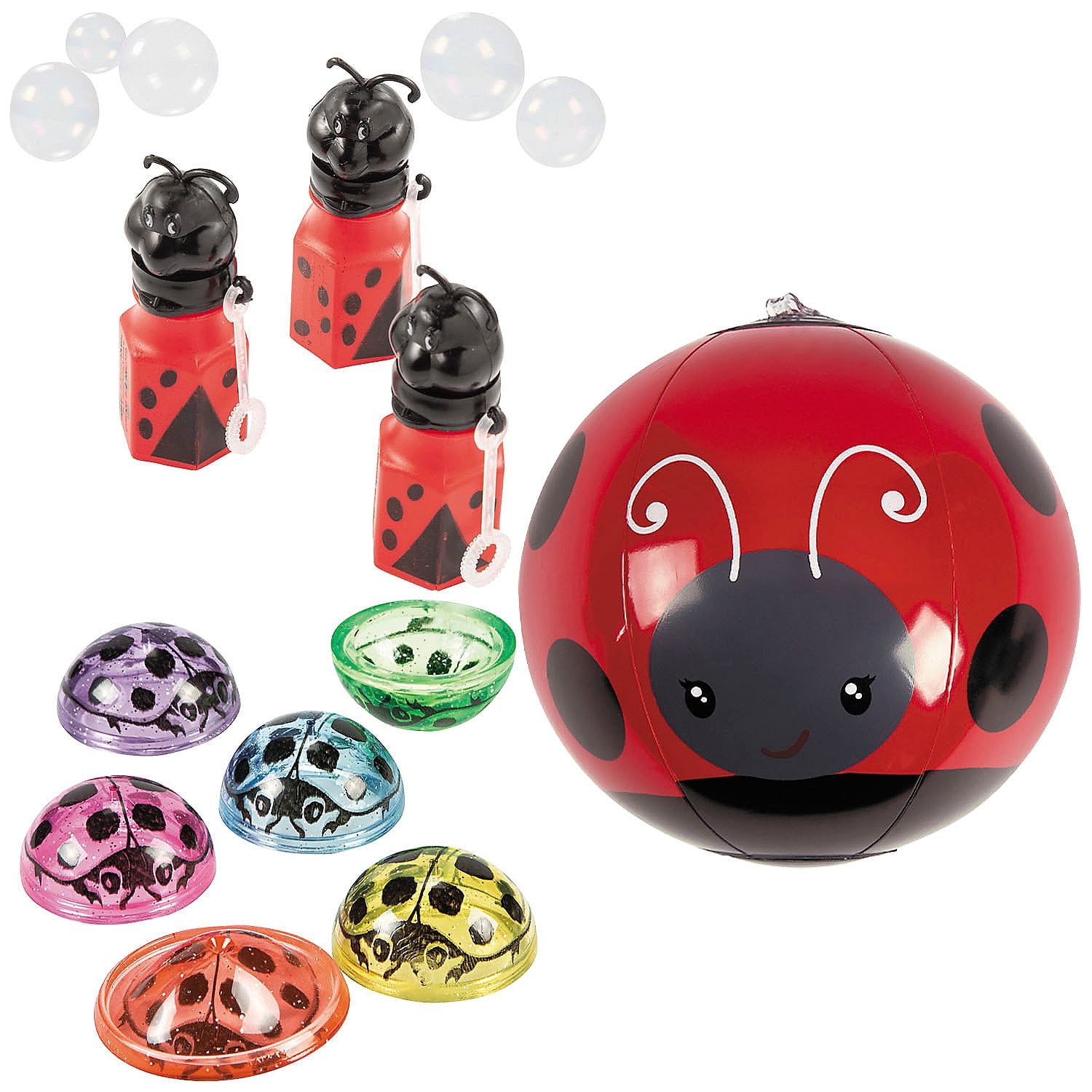 Fun Express 36 Piece Lovely Ladybug Inflatable Toys and Handouts Kit ...