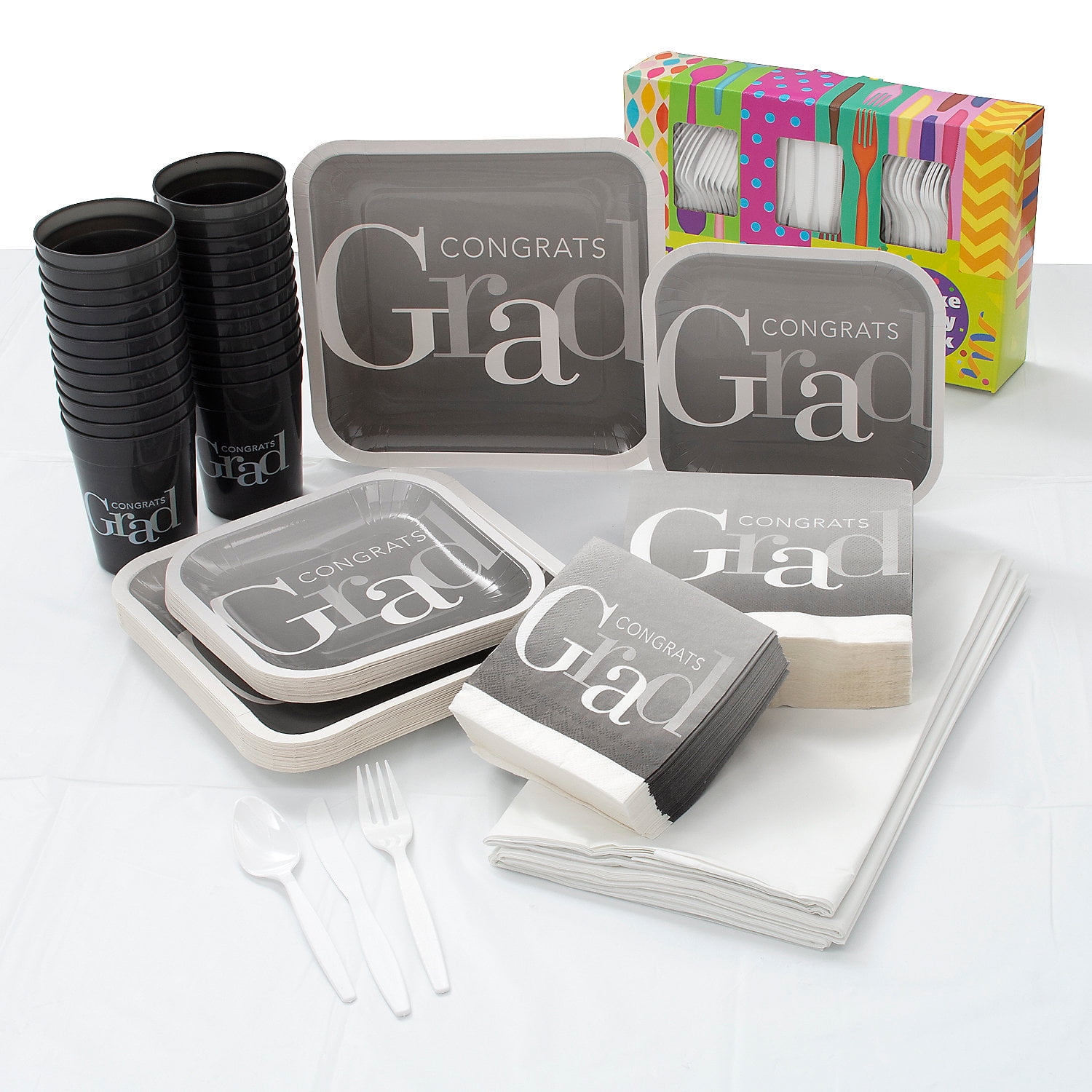 Fun Express 388 Pieces Graduation Elevated Party Tableware Kit for 25 ...