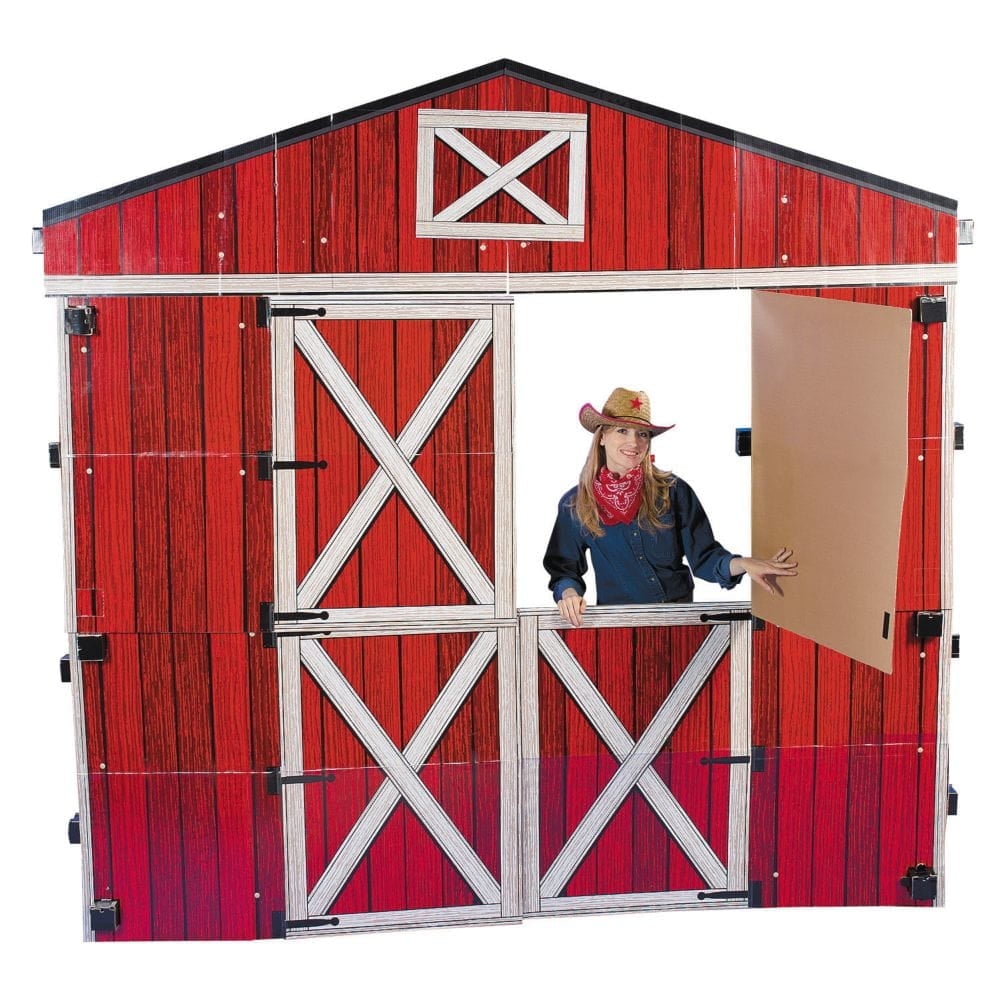 Fun Express 3D Barn Stand-Up Decoration - Colorful Farm-Themed Party ...