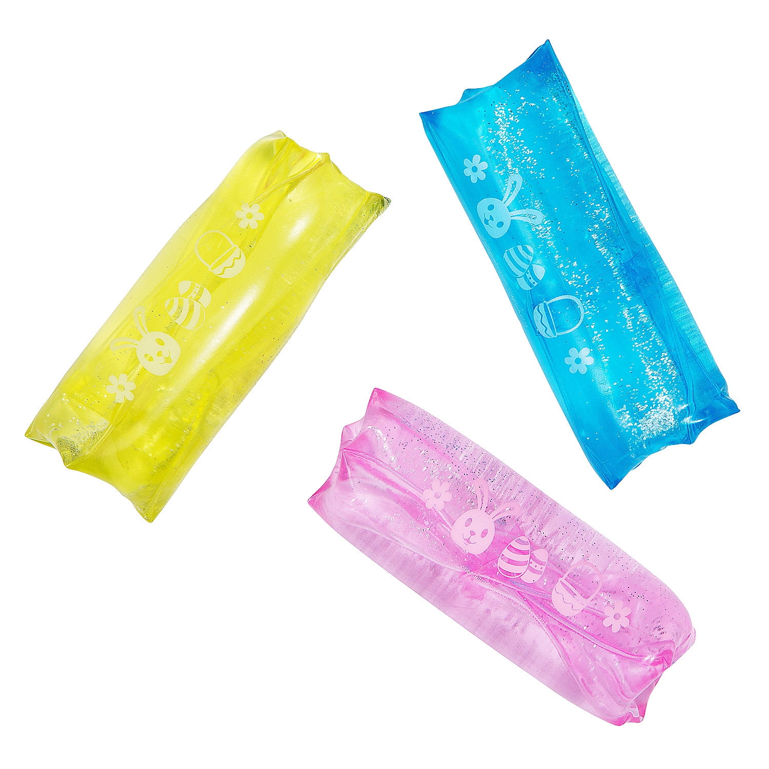 Fun Express 4 1/2" x 1 1/2" Bright Easter Glitter Plastic Water Tubes ...