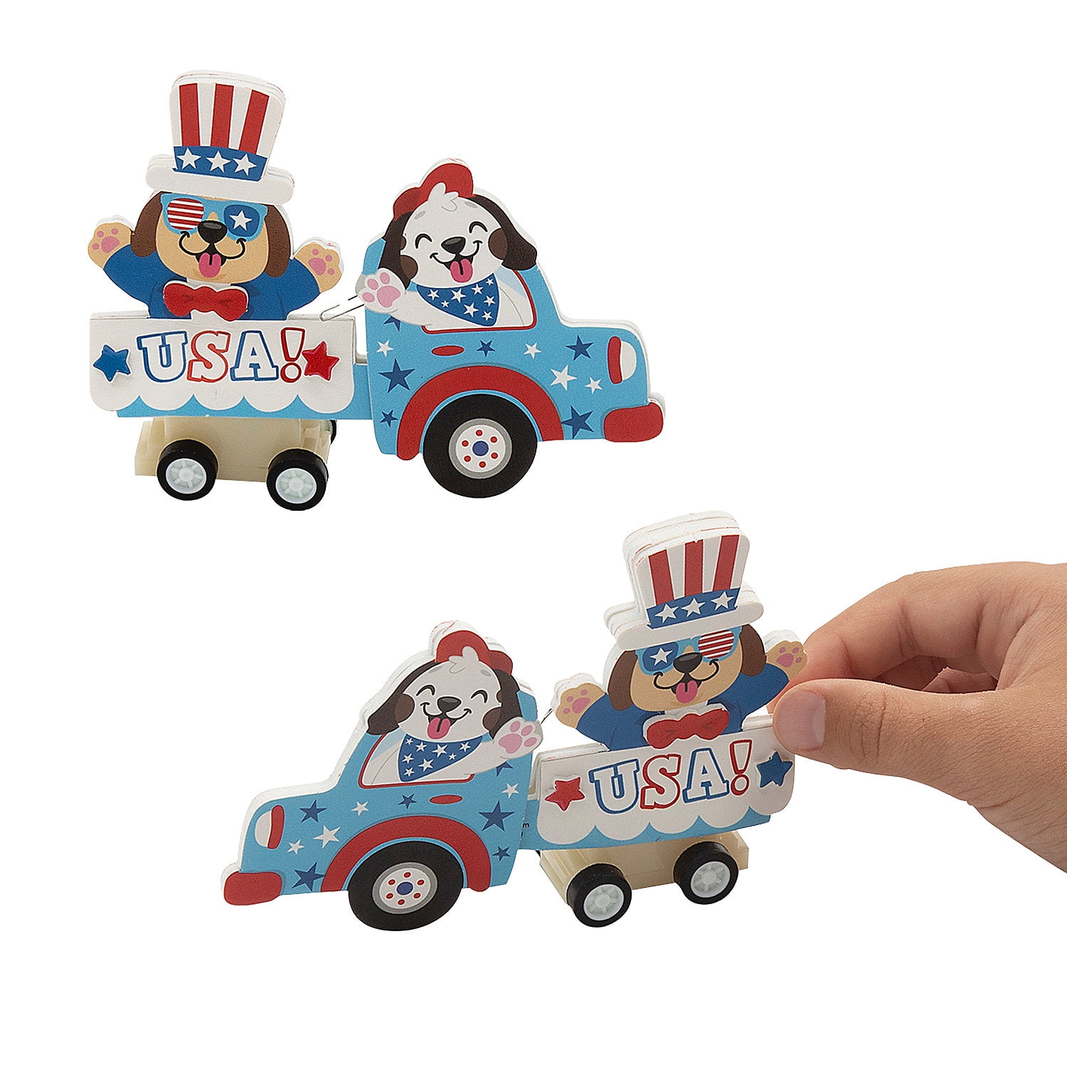 Fun Express 4 1/2" x 3 1/4" 4th of July Parade Float Pull-Back Craft ...