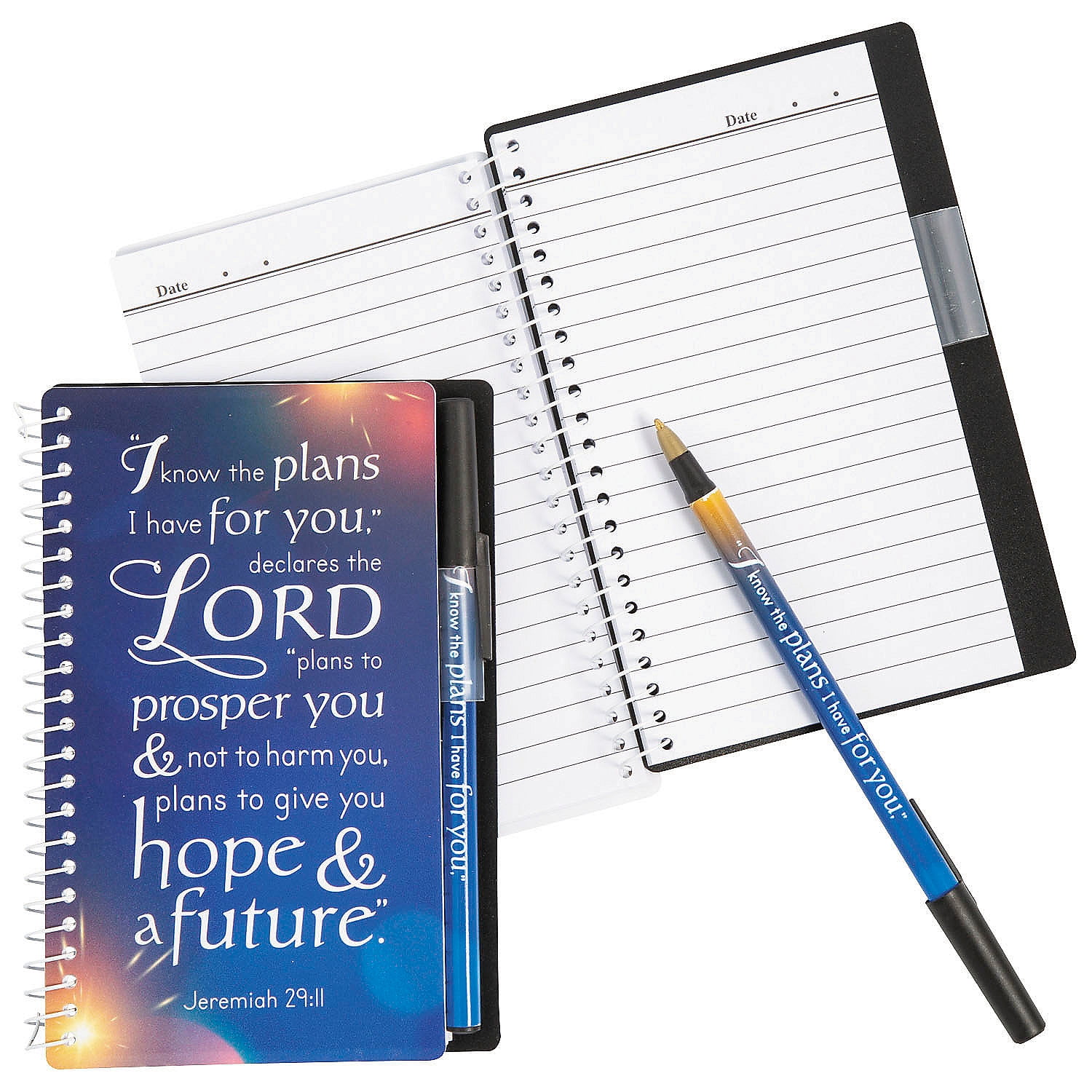 4 1/2" x 6" Religious Plans I have for You Notepads with Pen - 12 ...