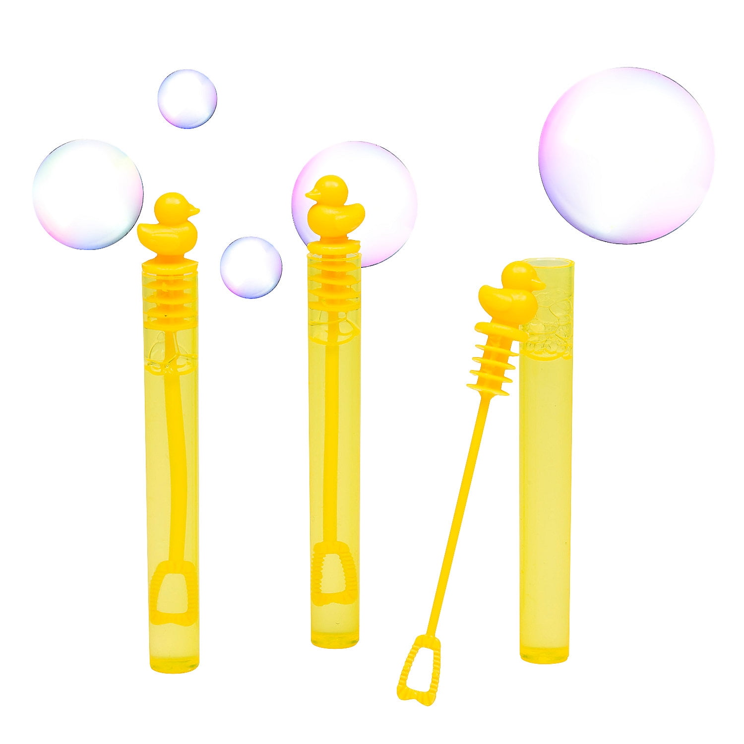 Fun Express 4 1/4" Yellow Duck Plastic Bubble Tubes - 24 Pieces ...