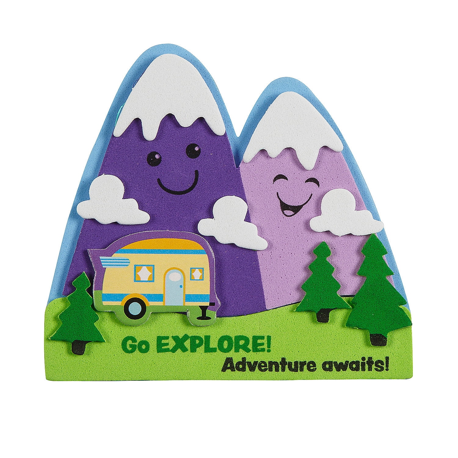 Fun Express 4" x 3 1/2" Go Explore Adventure Awaits Mountain Magnet ...