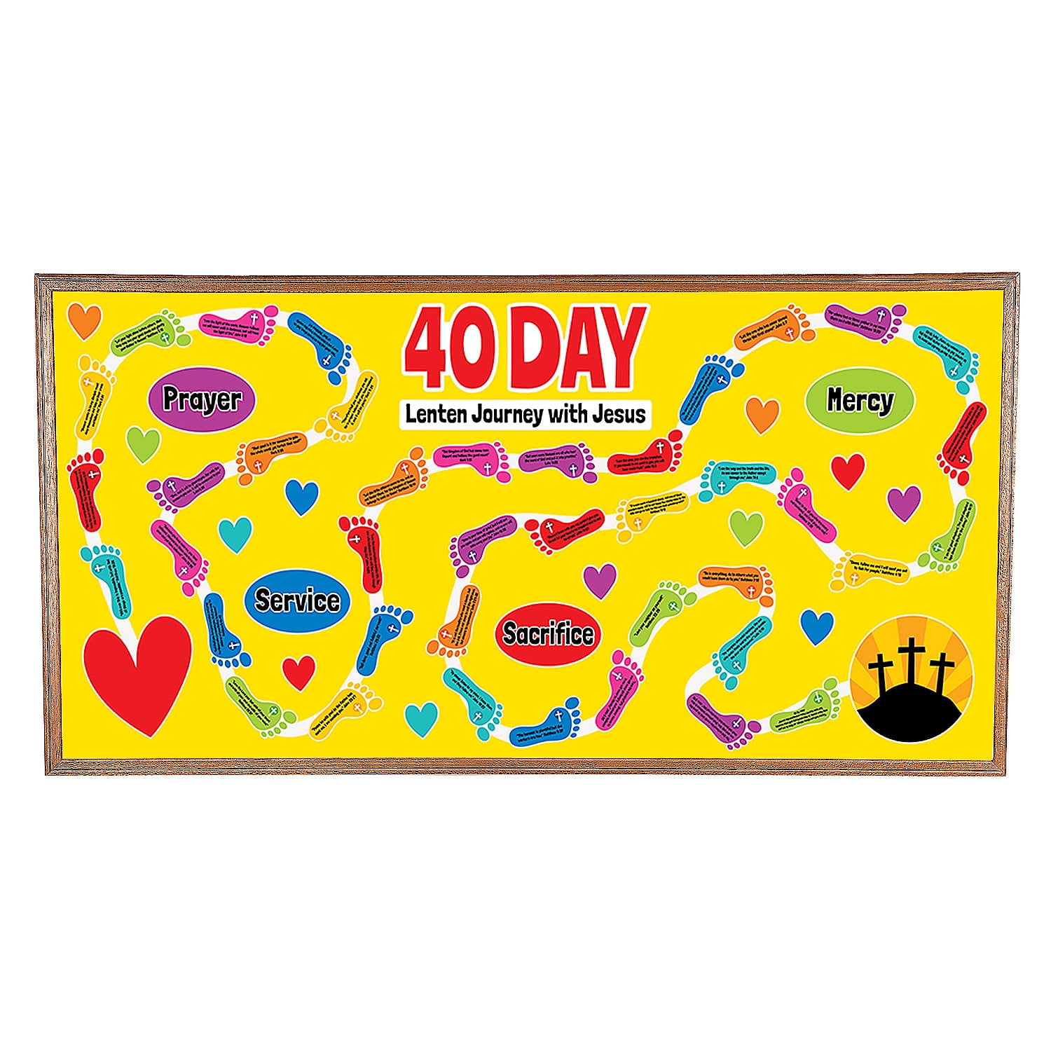 Fun Express 40 Day Lenten Journey with Jesus Bulletin Board Set ...